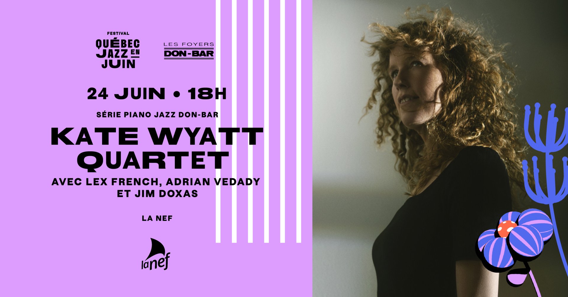 Kate Wyatt Quartet avec Lex French, Adrian Vedady et Jim Doxas