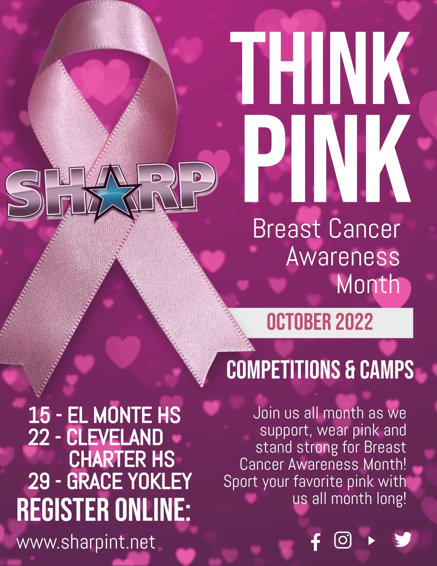 SHARP International Upcoming Events Page