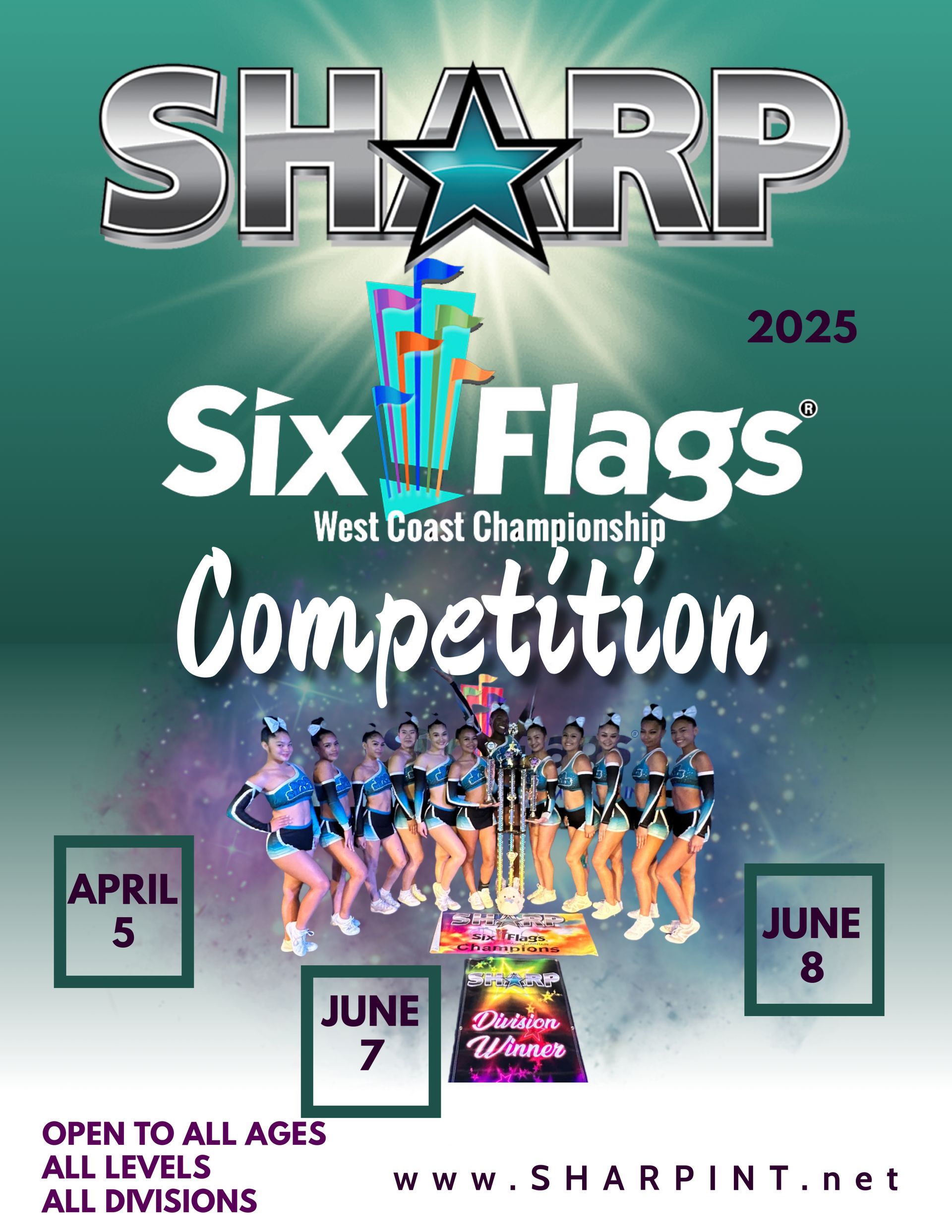 Sharp International #1 Six Flags West Coast Cheer and Dance Competition ...