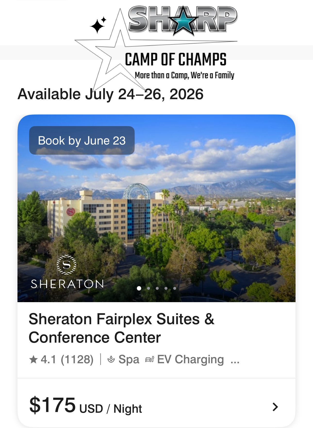 SHARP International #1 Competitions & Camps Upcoming Events Page