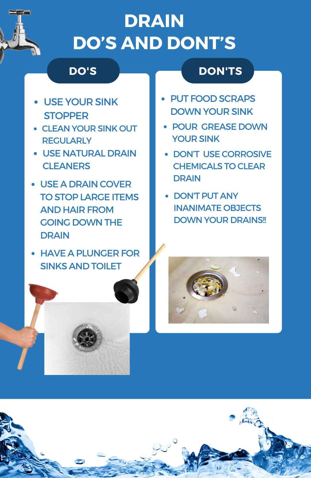 Drain Care Do's and Don'ts