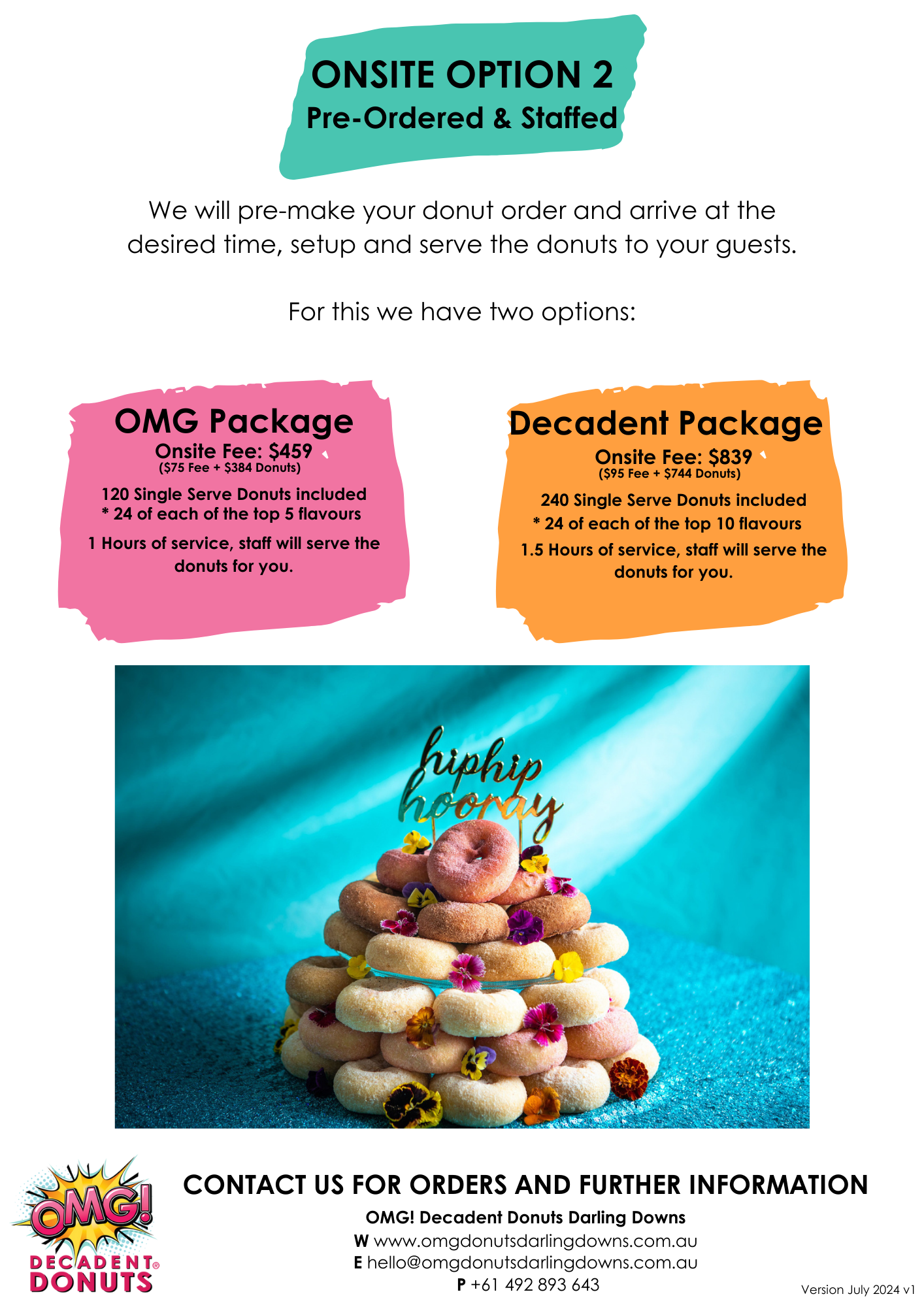 Catering Orders | OMG Decadent Donuts Darling Downs