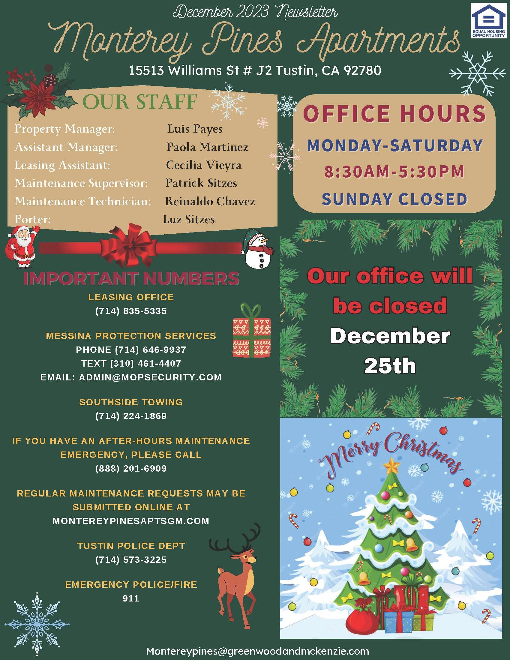 Resident Newsletter - December