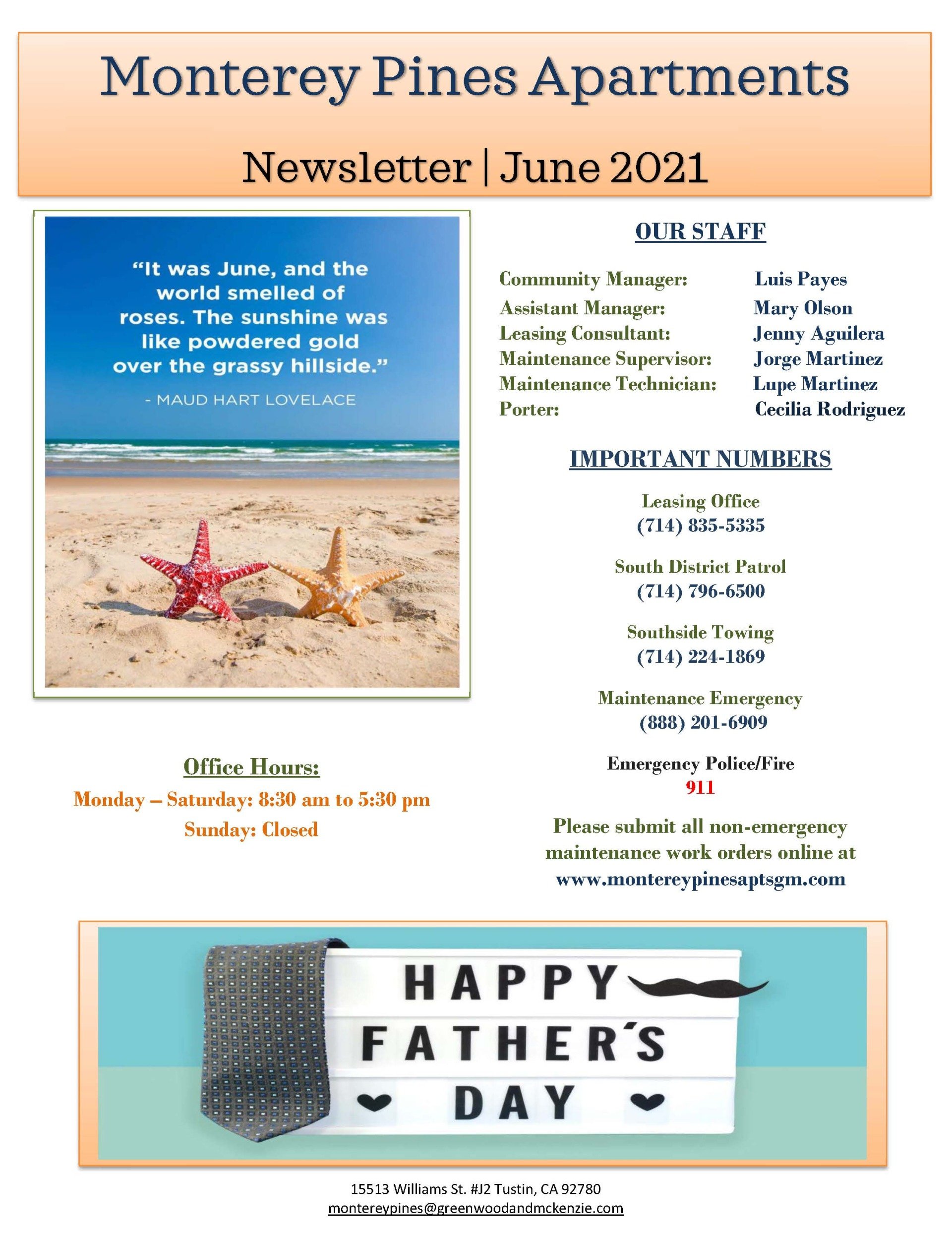 Resident Newsletter - June