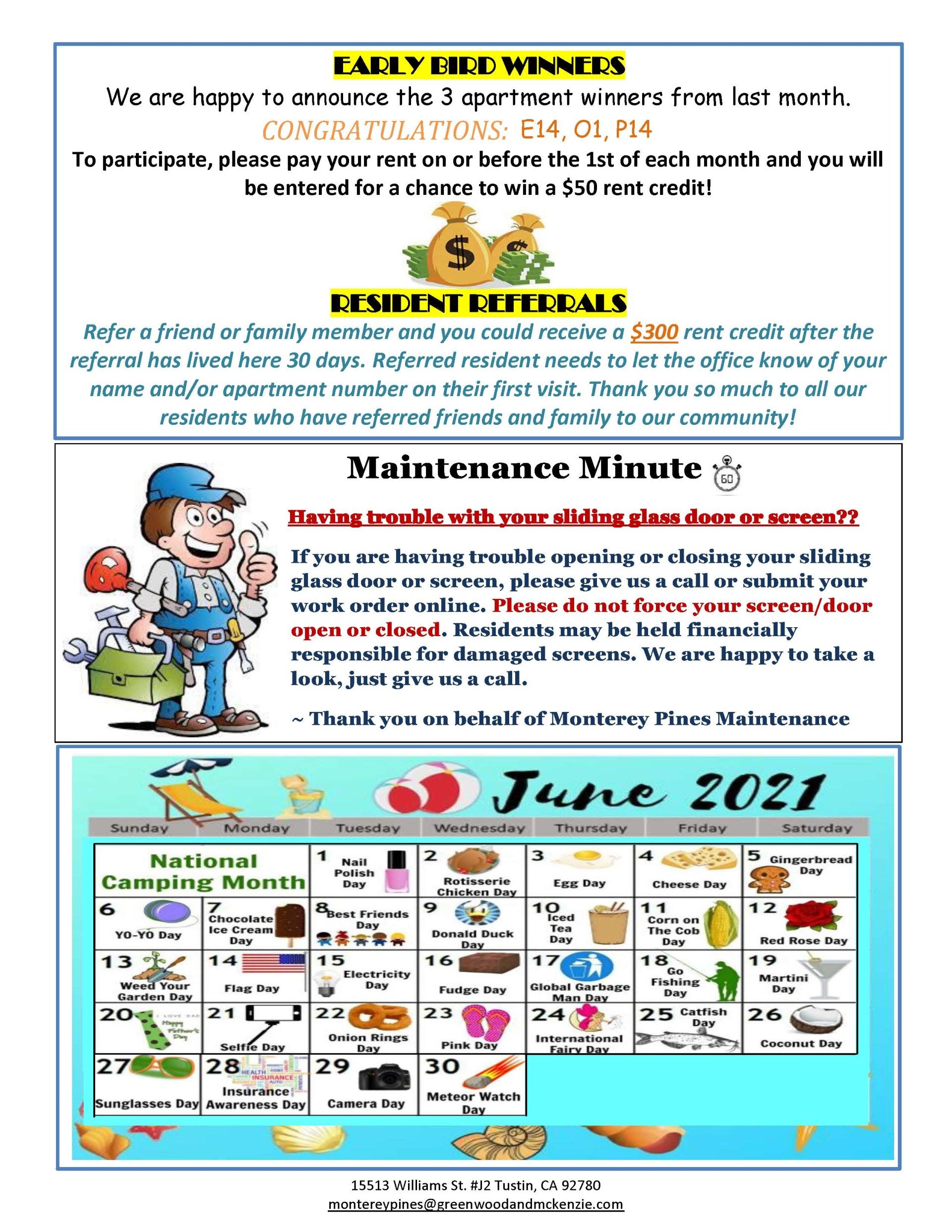 Resident Newsletter - June