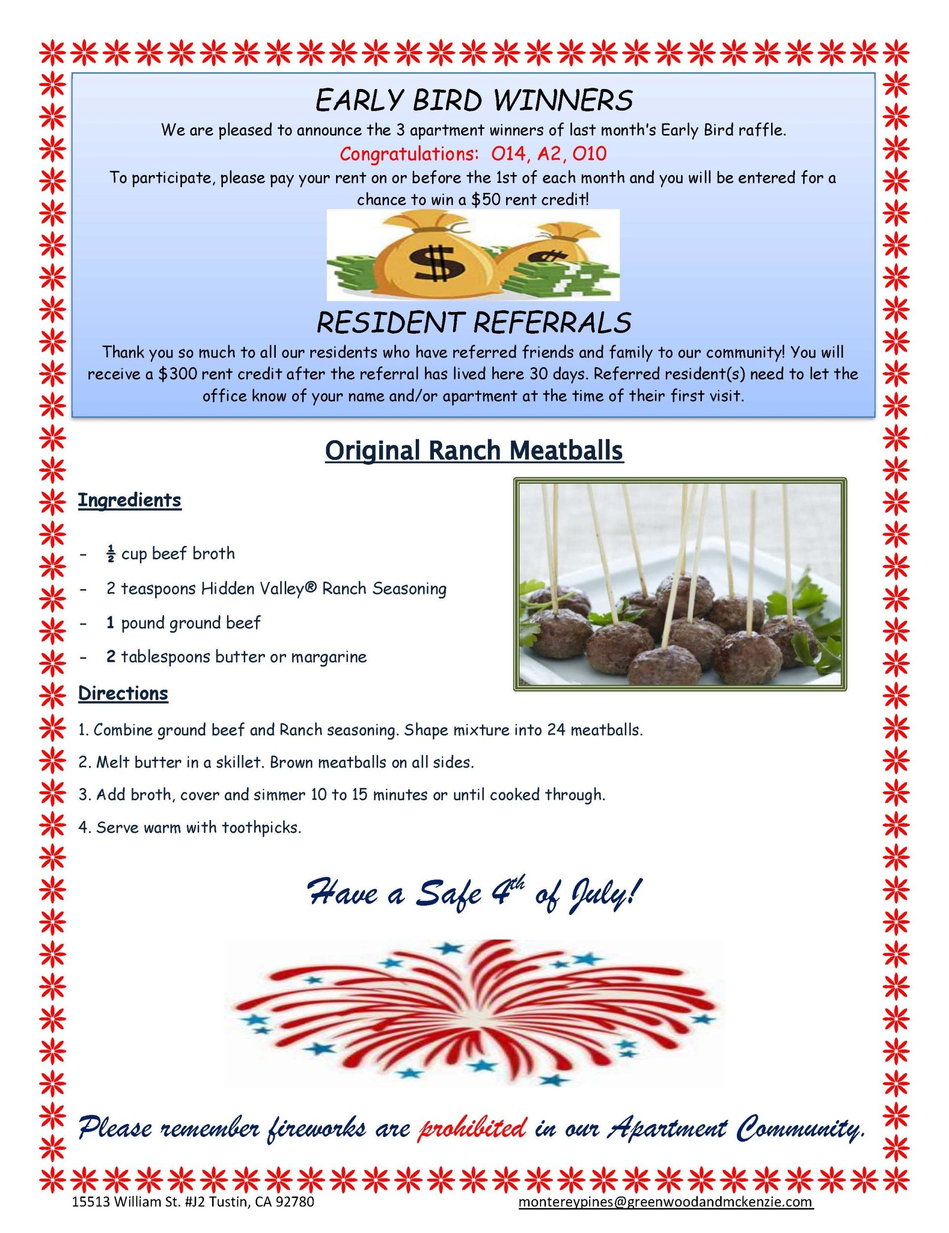 Resident Newsletter - July