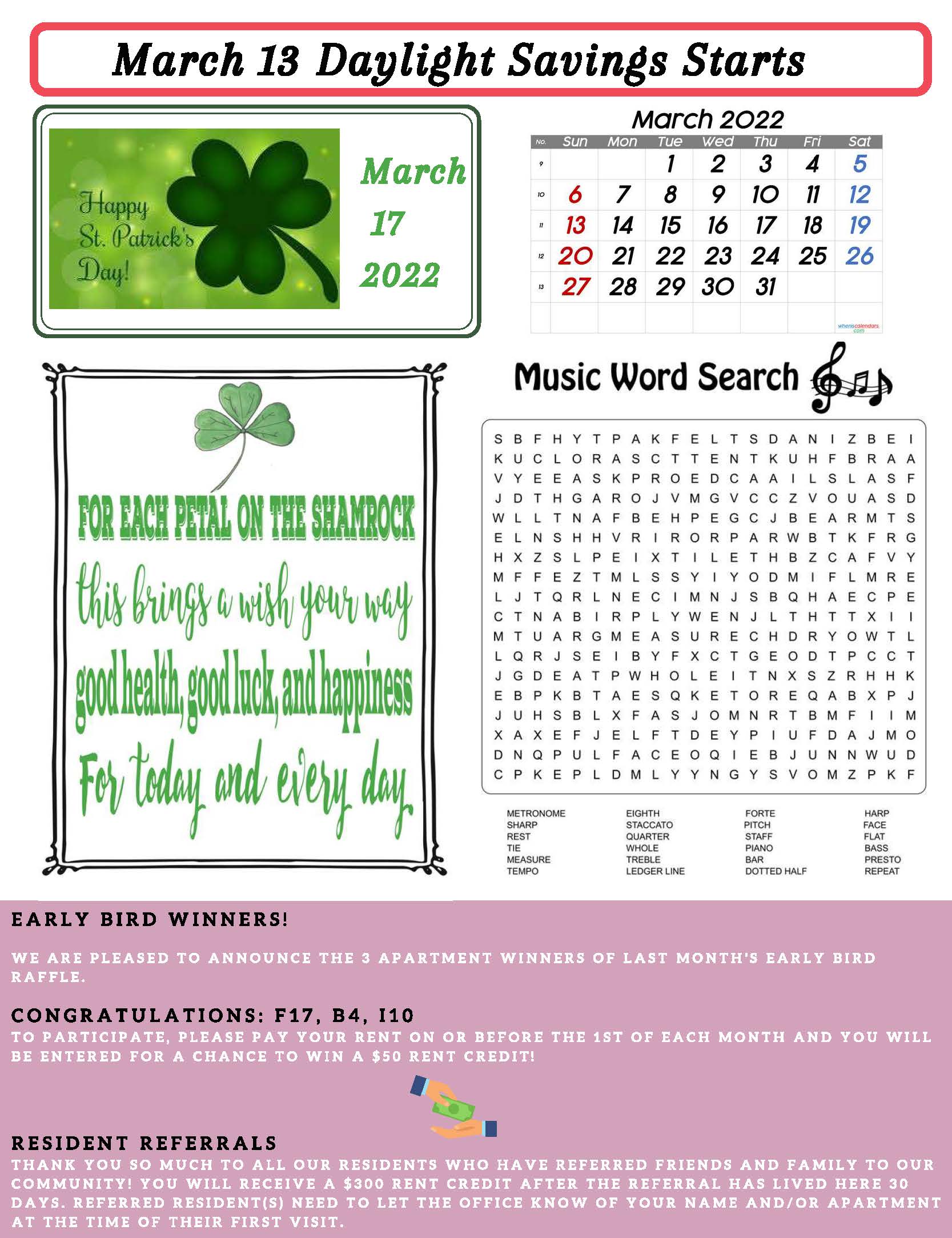 Resident Newsletter - March