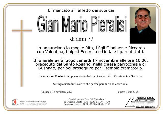 Lutti Esposti - Necrologi | Onoranze Funebri Pirola Zappa | Vimercate