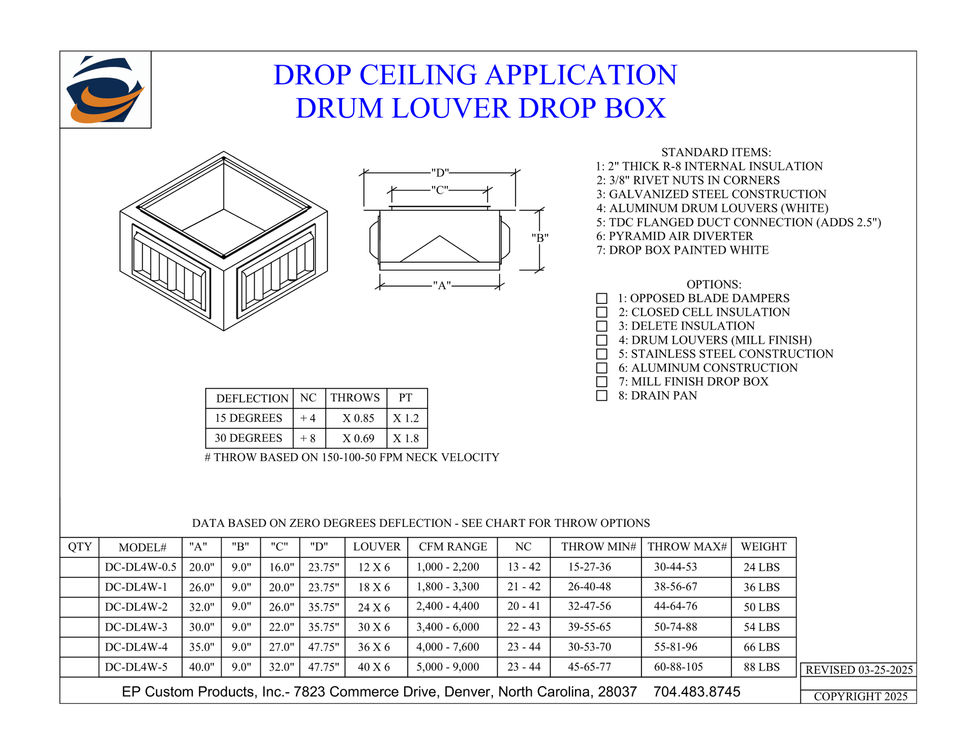 Drum Louver Drop Boxes| USA | EP Custom Products