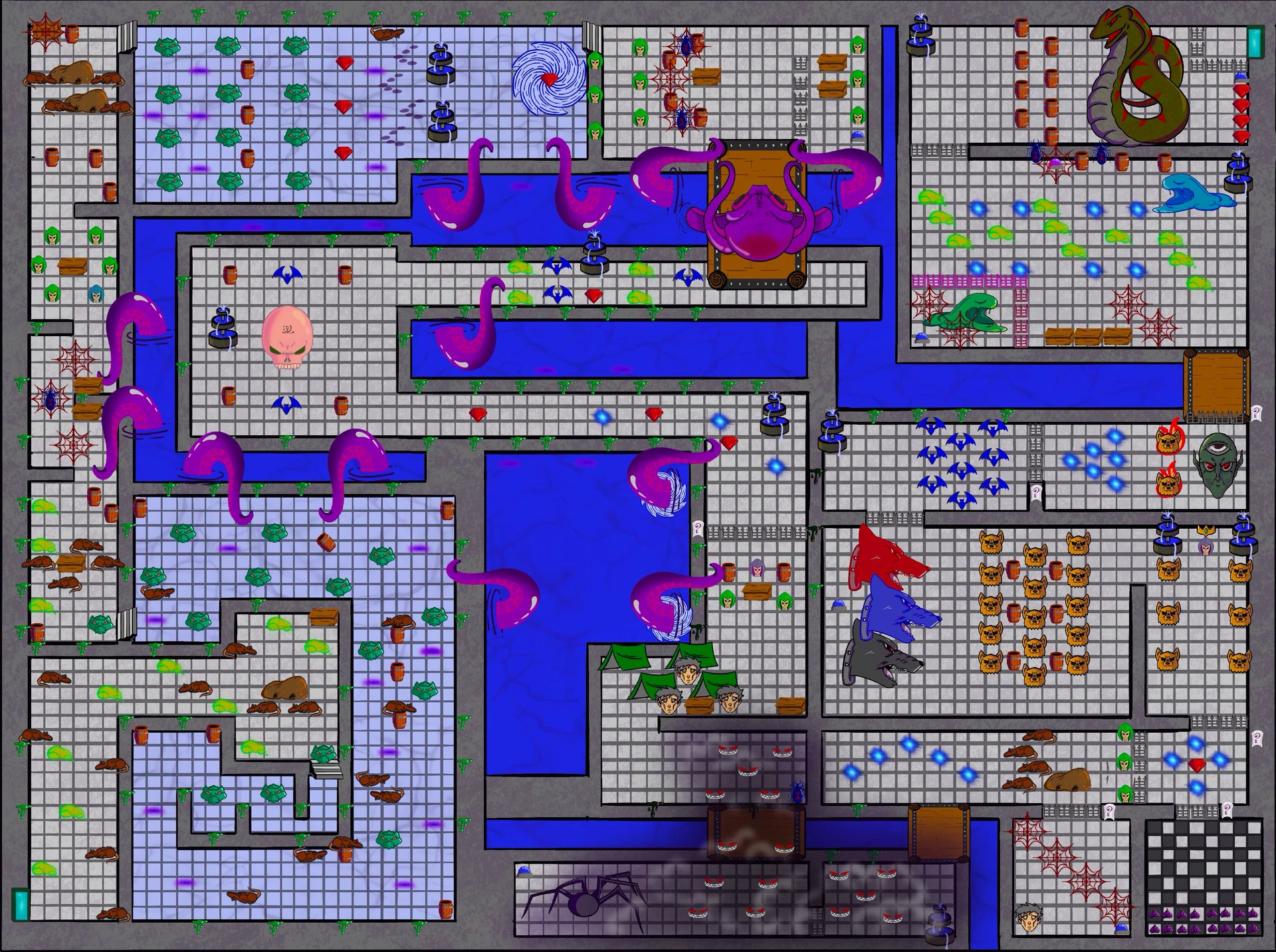 Mega Dungeon (The Complete Dungeon A Day Maps) - Eternity TTRPG