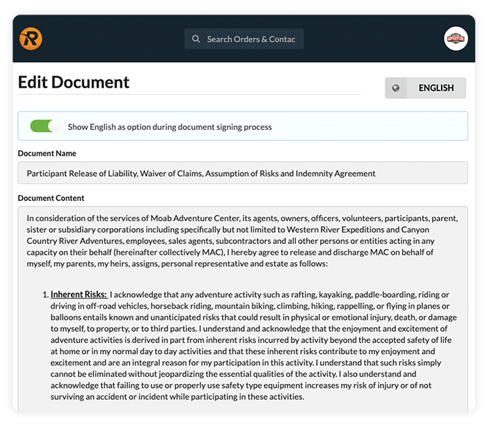 Request Your Digital Waiver Account | WaiverSign