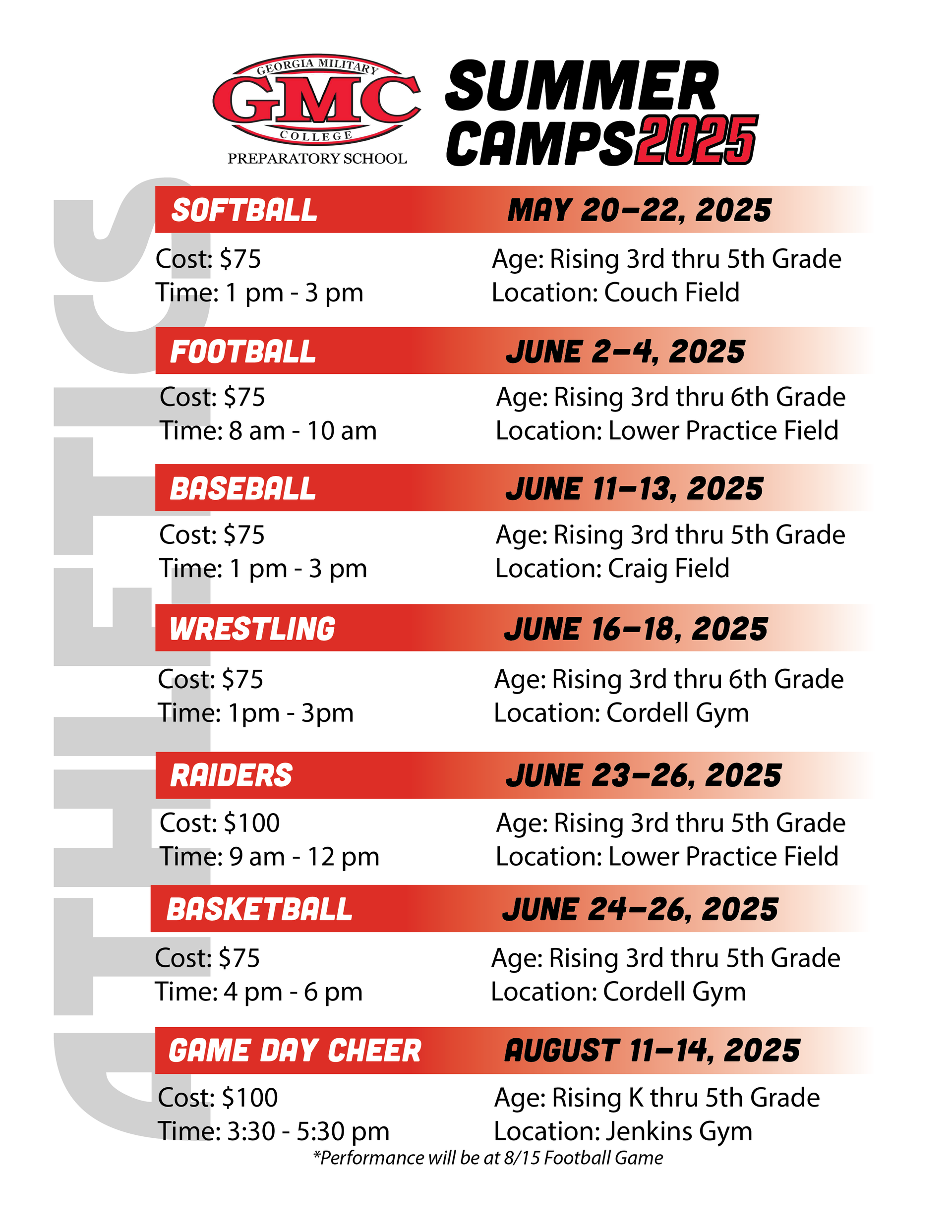 SUMMER CAMPS