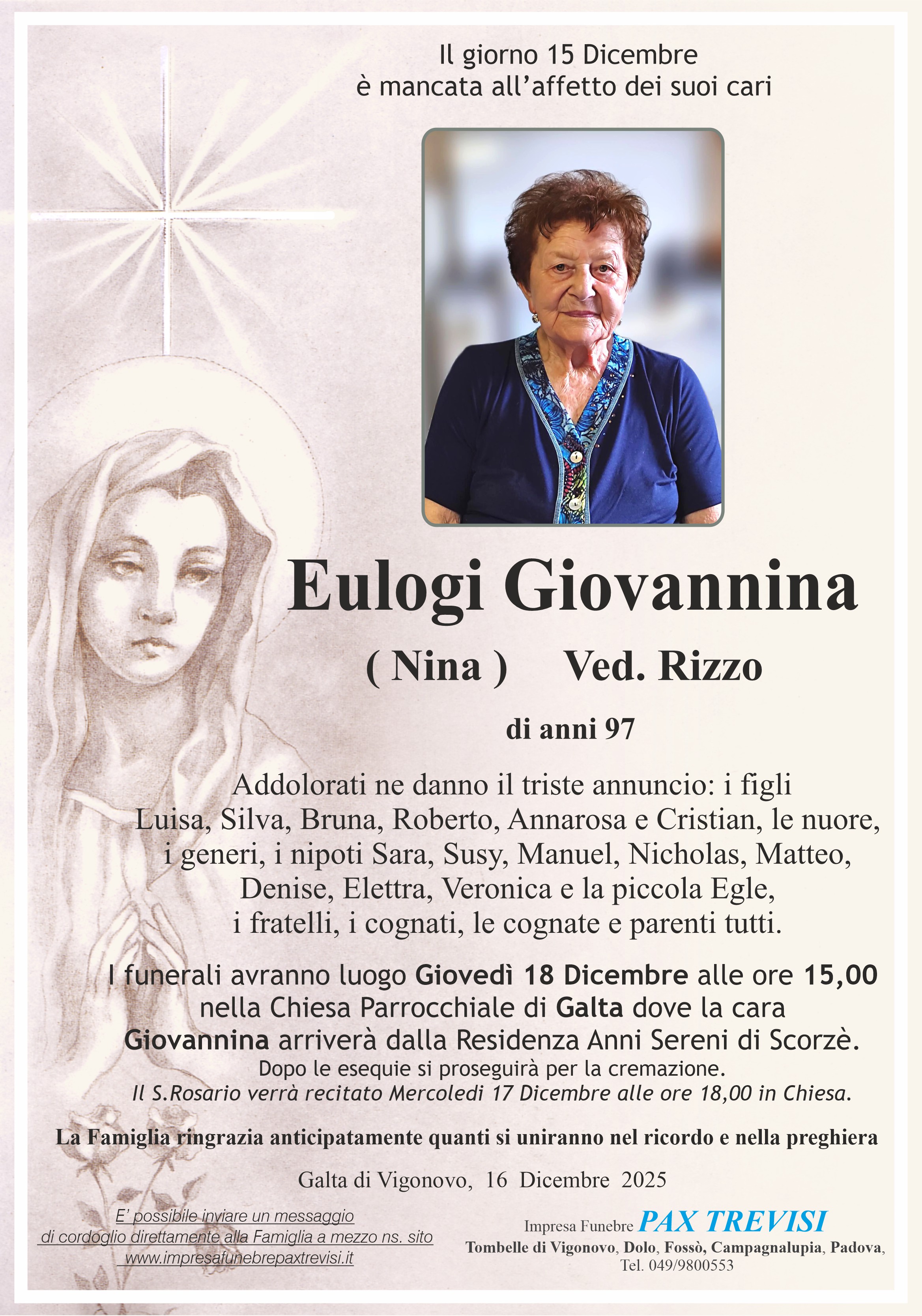 Epigrafi | Vigonovo, VE | Impresa Funebre Pax Trevisi