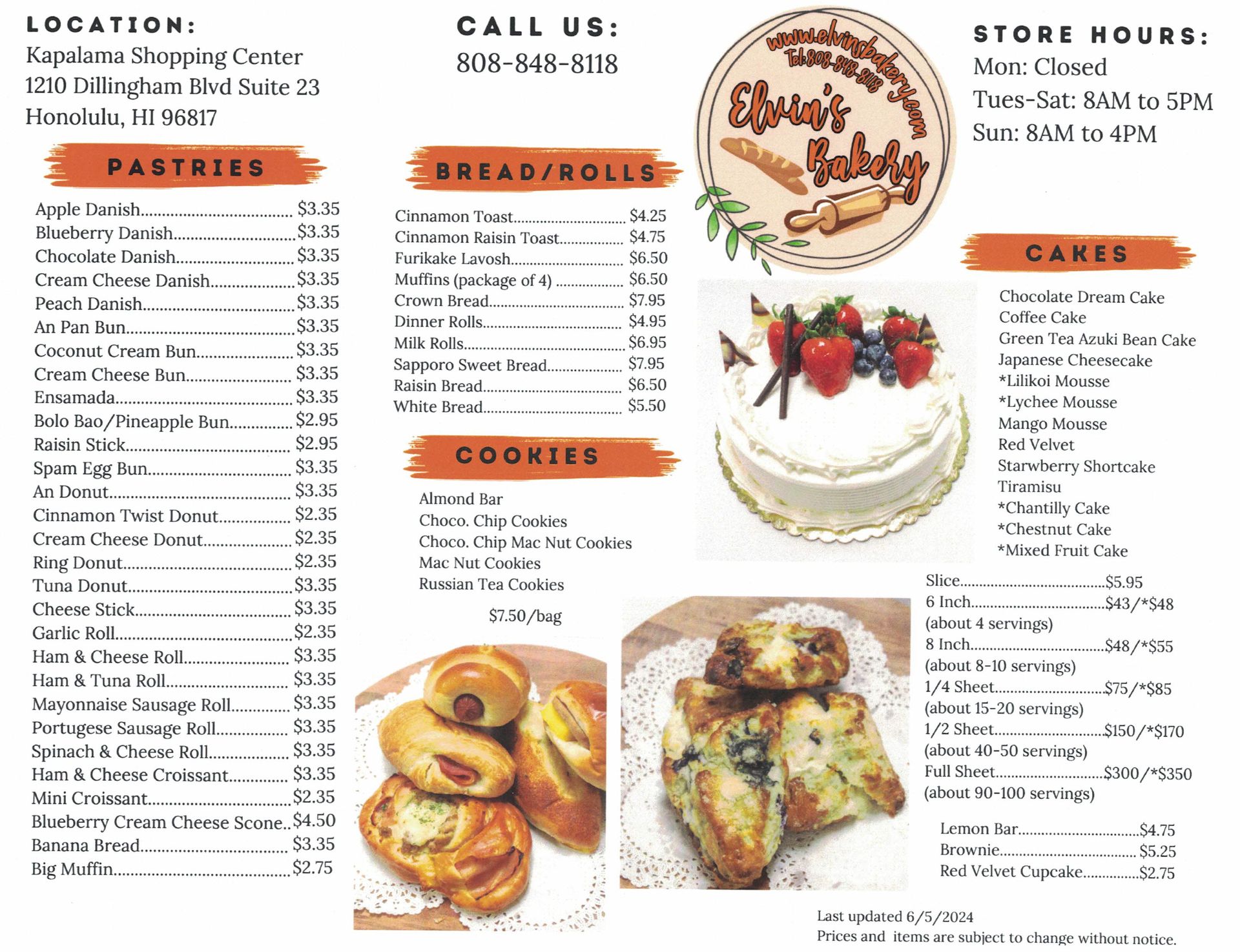 Bread and Cookies | Honolulu, HI | Elvin's Bakery