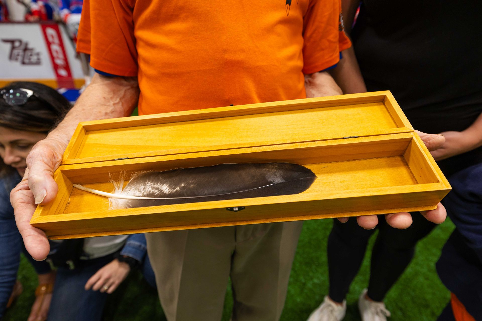 Brian Cowie Presented With Eagle Feather