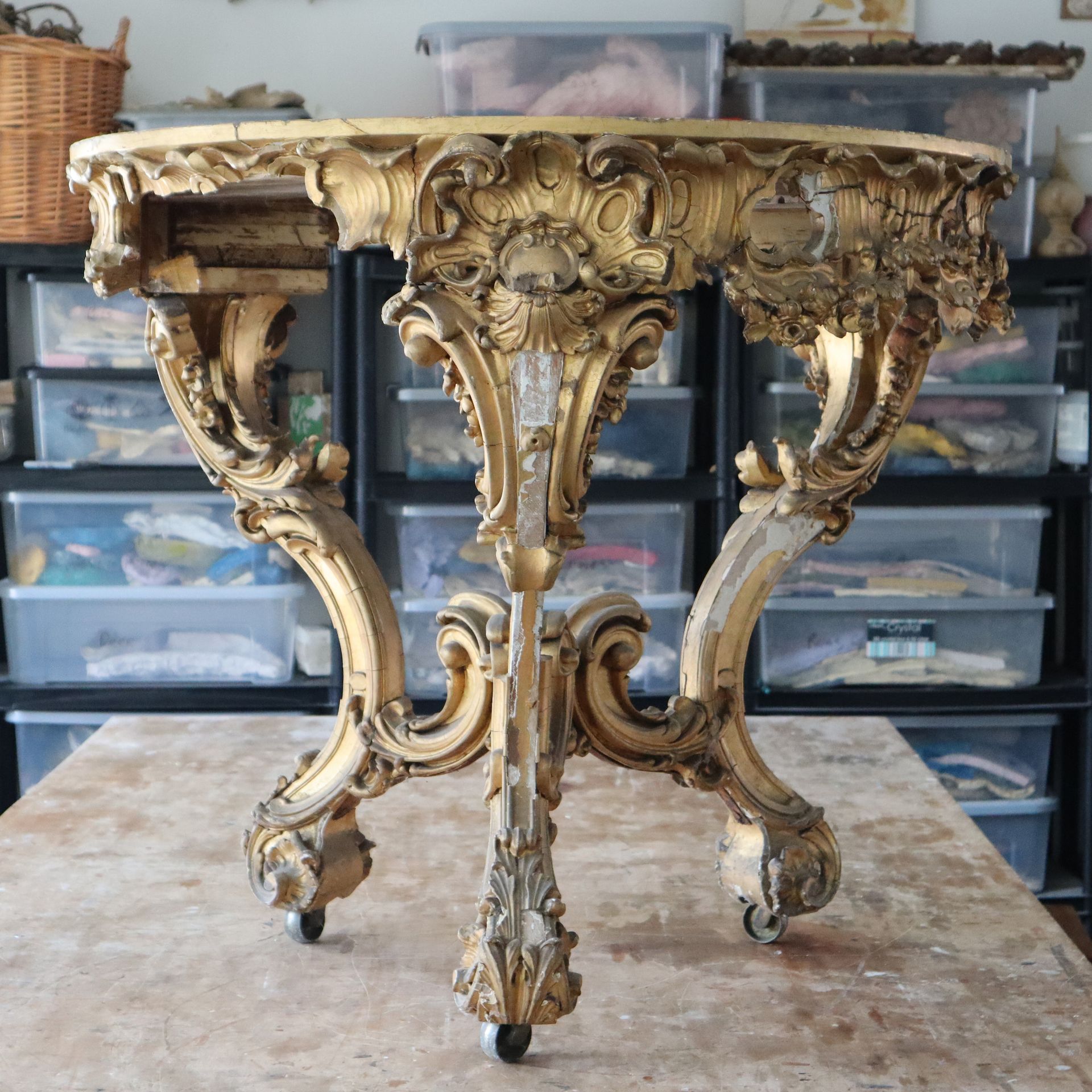 Gilded furniture restoration, gilding and repair.