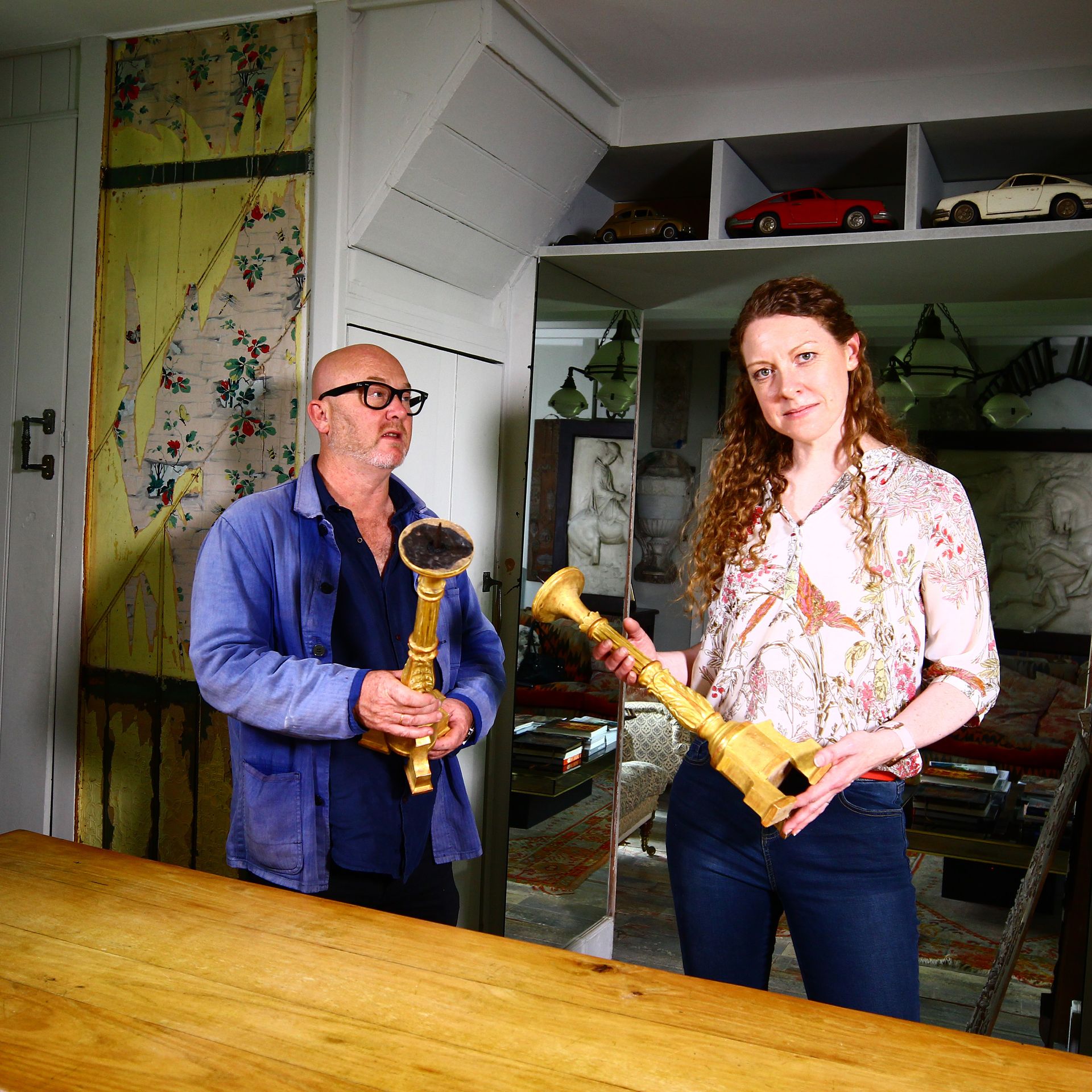 Ruth Tappin, restorer of gilded antiques.