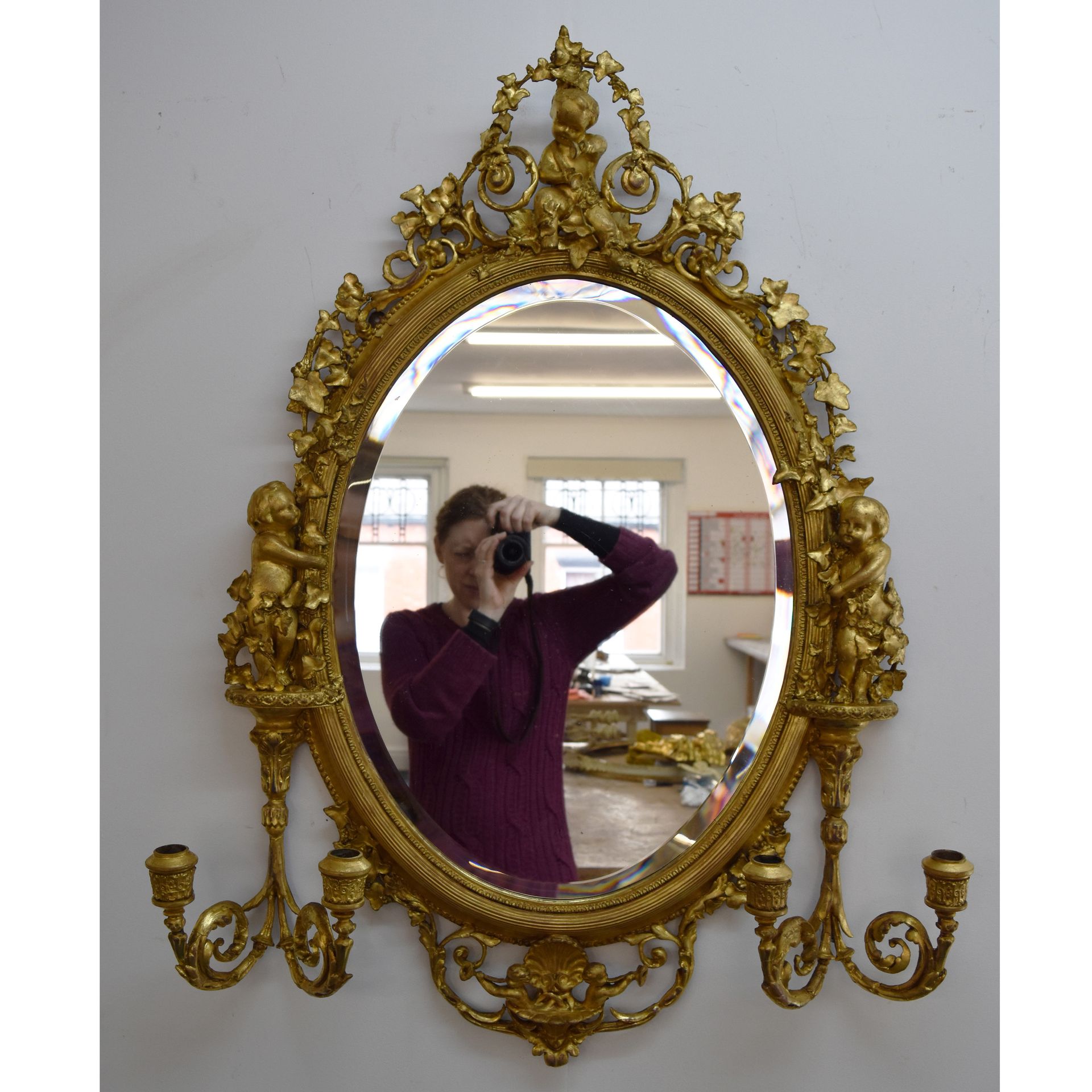 Antique Mirror frame restoration, repair and gilding
