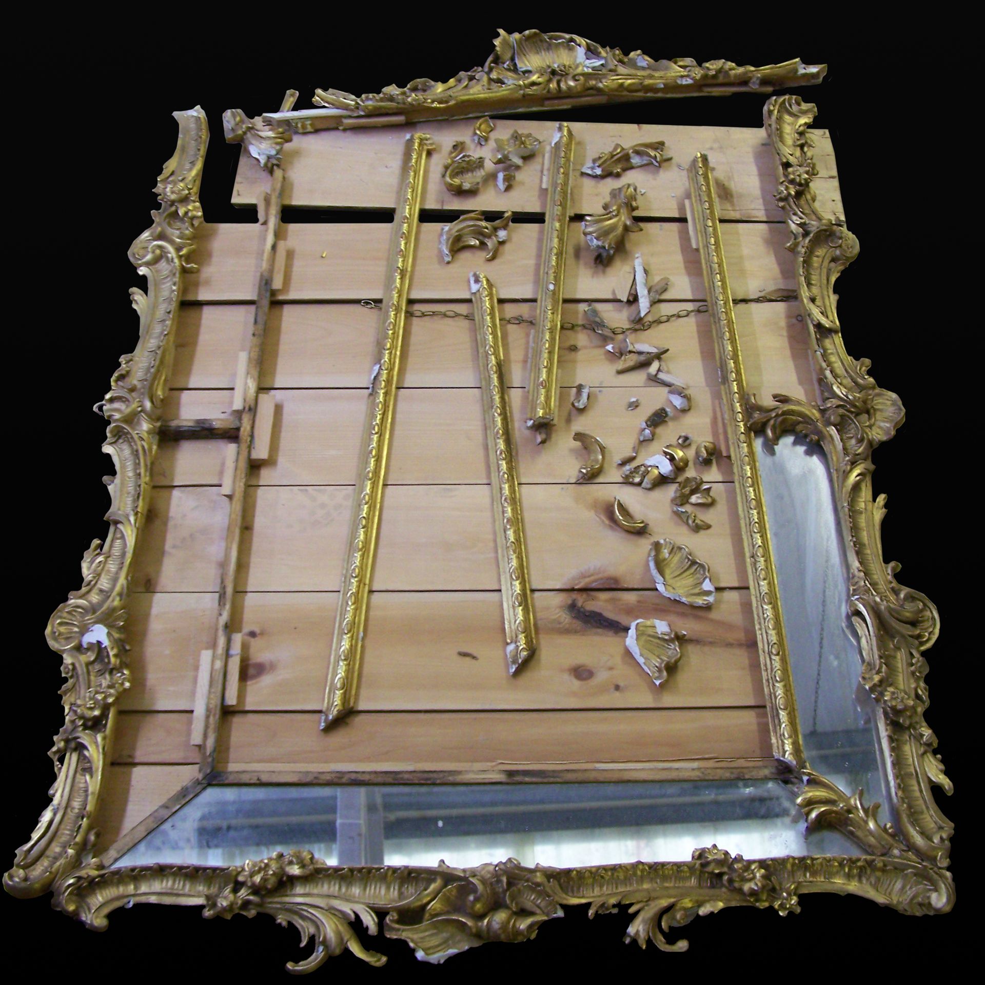 Antique Mirror frame restoration, repair and gilding