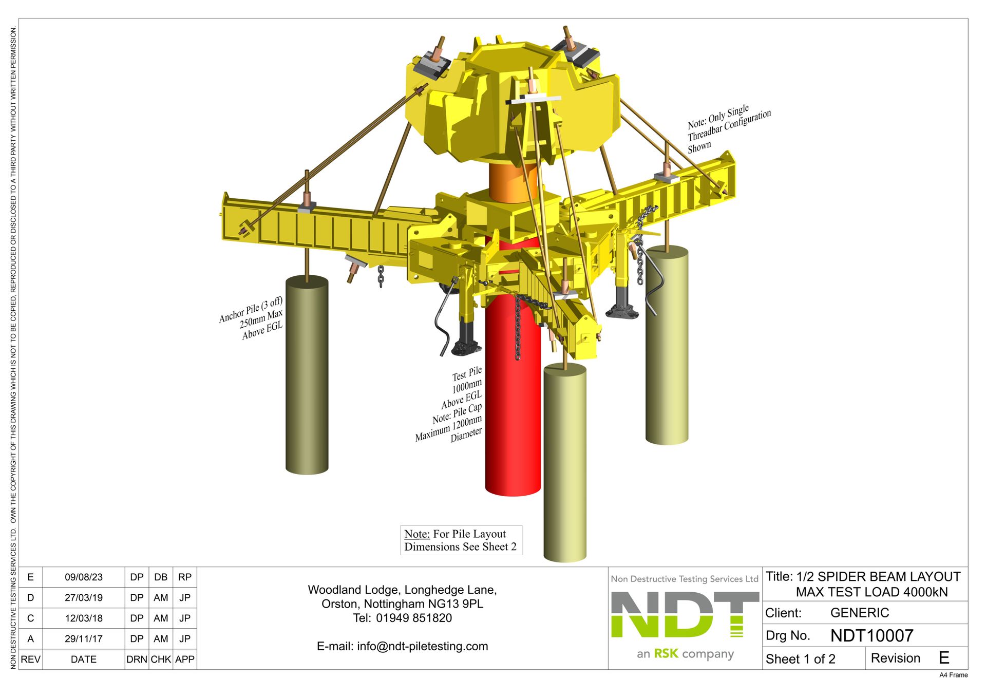 Drawings and schematic layouts of static pile testing by the experts in ...