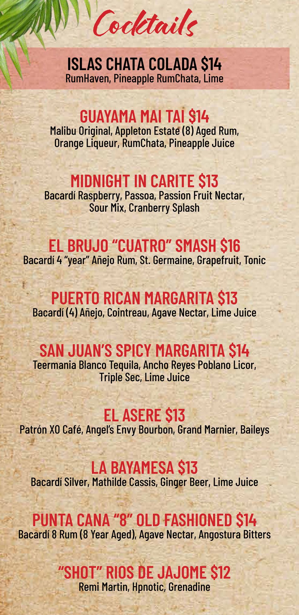 Menu | Isla Caribbean Cuisine