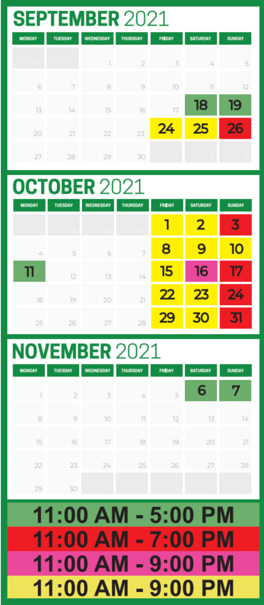 Corn Maze Schedule and Pricing