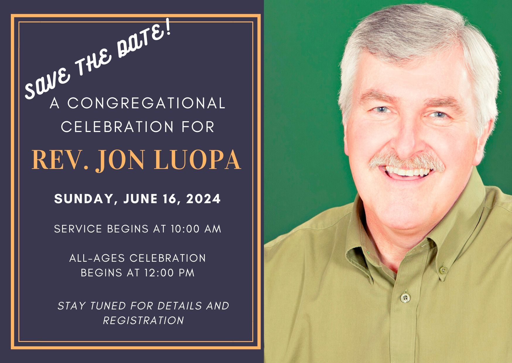 Save the Date: Celebrate Rev. Jon Luopa