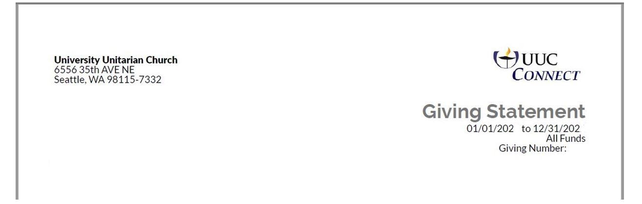 2024 Annual Giving Statements