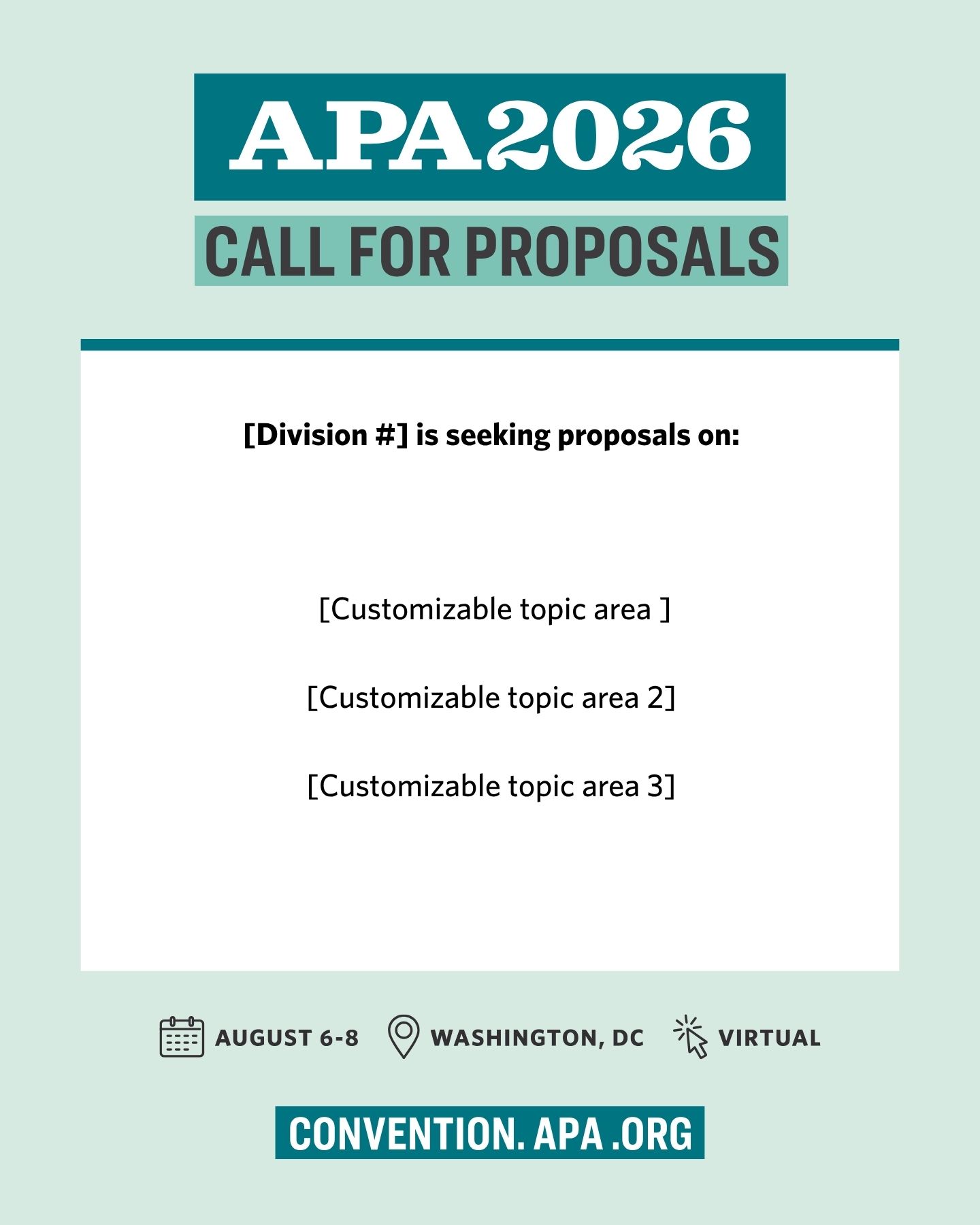 APA 2026 | Division Marketing Toolkit