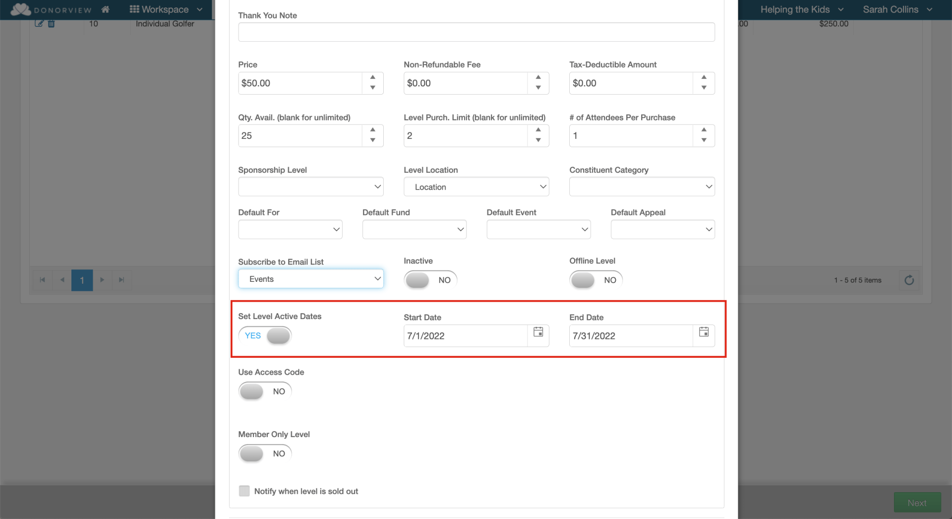 Recent Changes | DonorView