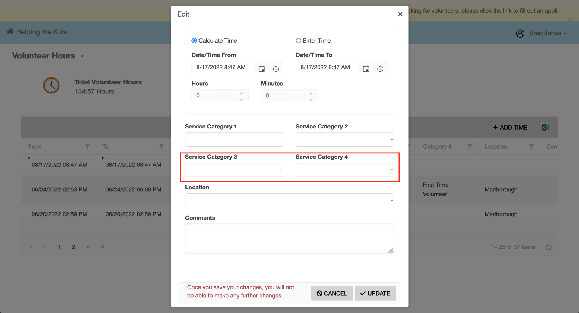 Recent Changes | DonorView