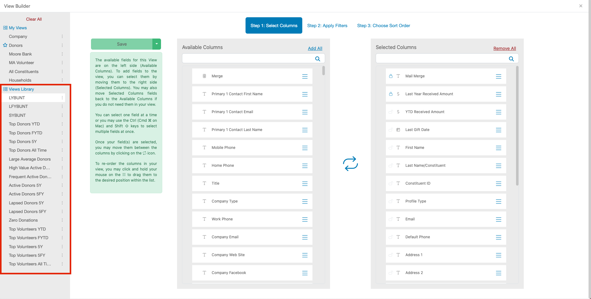 Recent Changes | DonorView