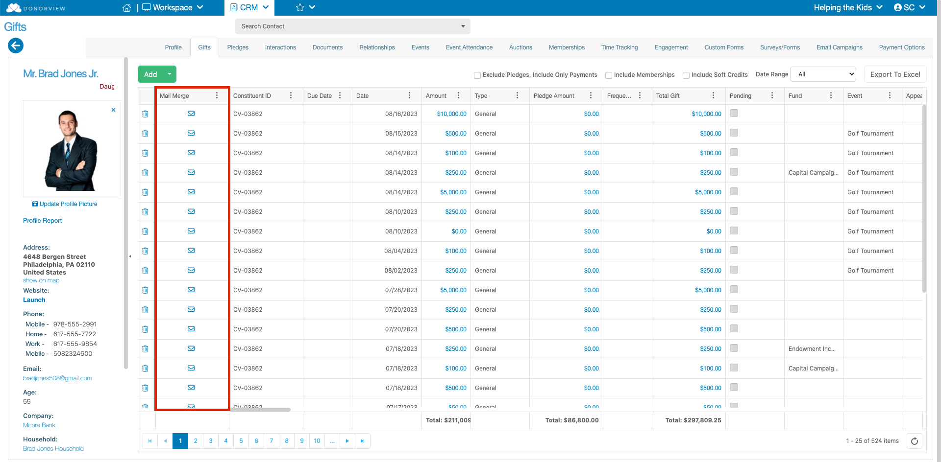 Recent Changes | DonorView