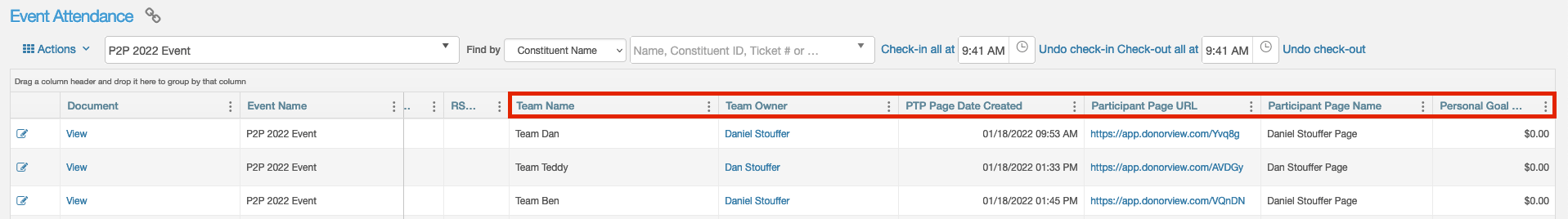 Recent Changes | DonorView