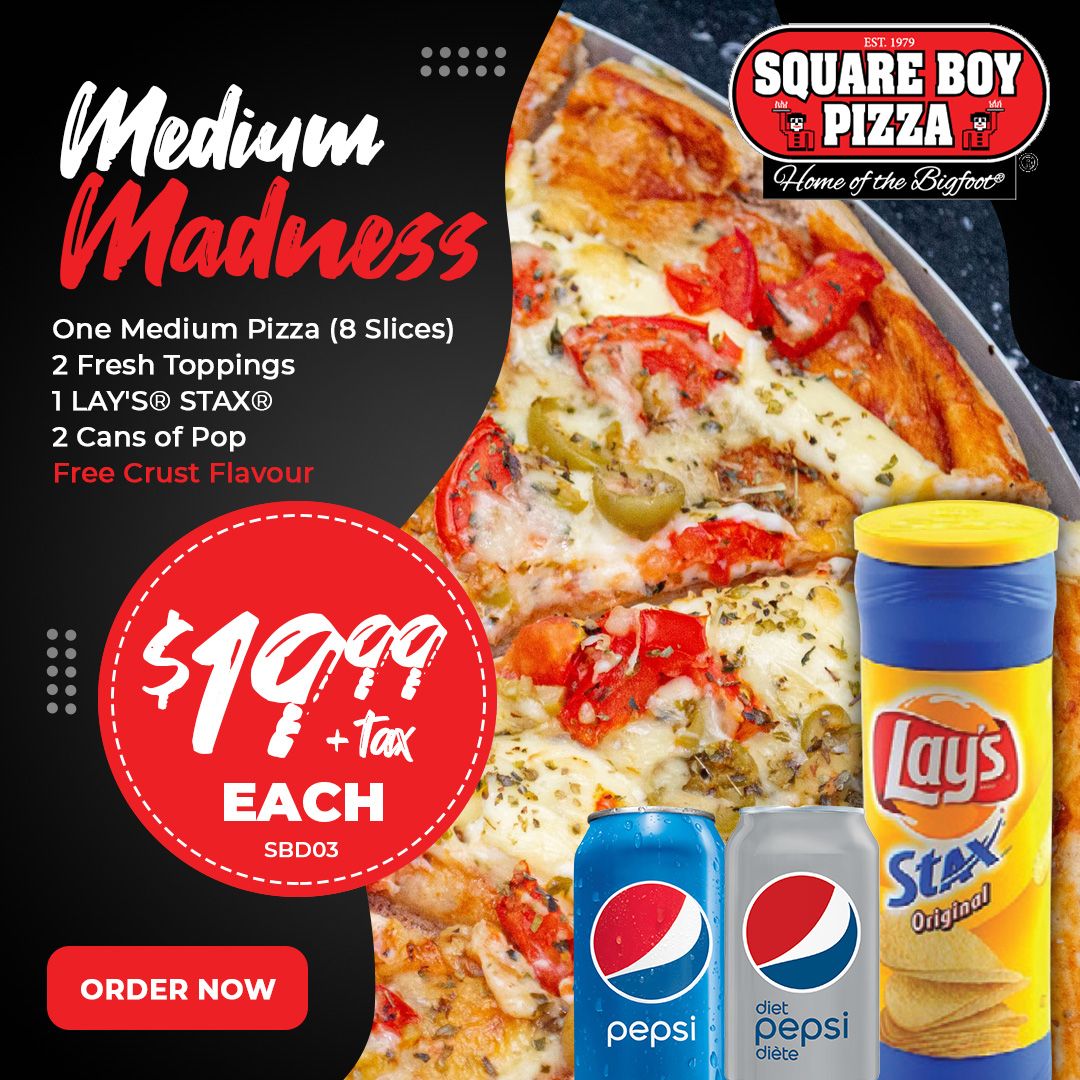 Exclusive Deals | Square Boy Pizza | Ontario Canada