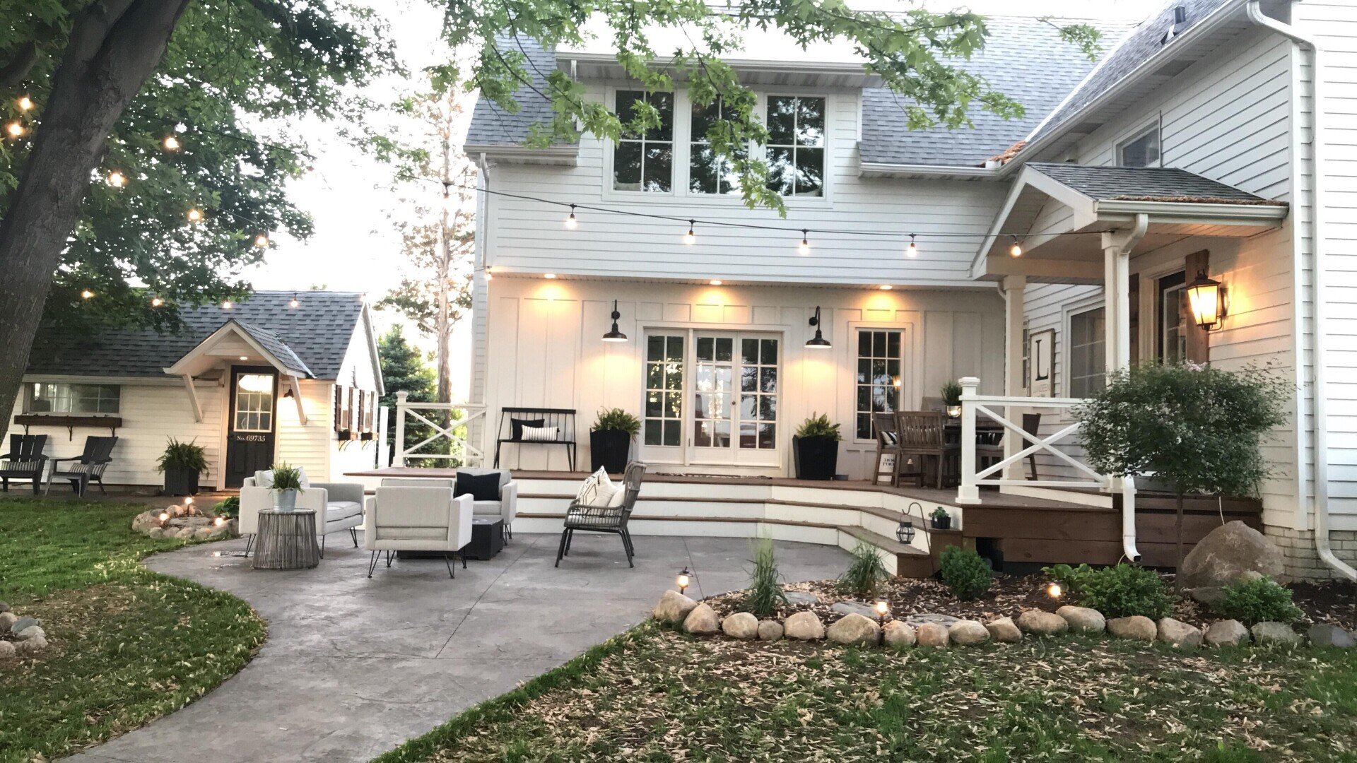 OUR PATIO AND MY NEW BRIGHTECH LIGHTS!