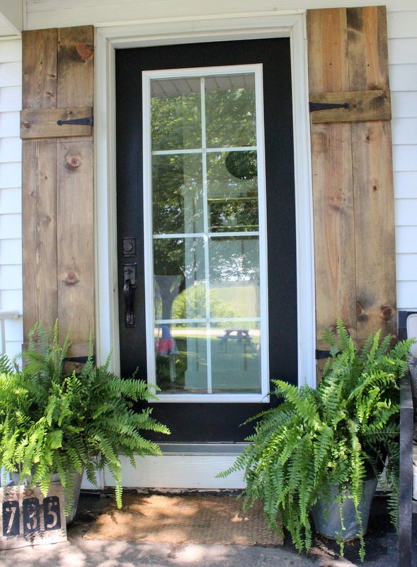 DIY WOOD SHUTTERS & A FRONT DOOR FACELIFT