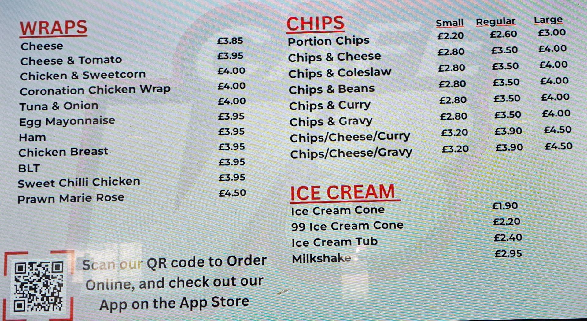 Takeaway | Breakfast | Lunch | Dinner | Inverness