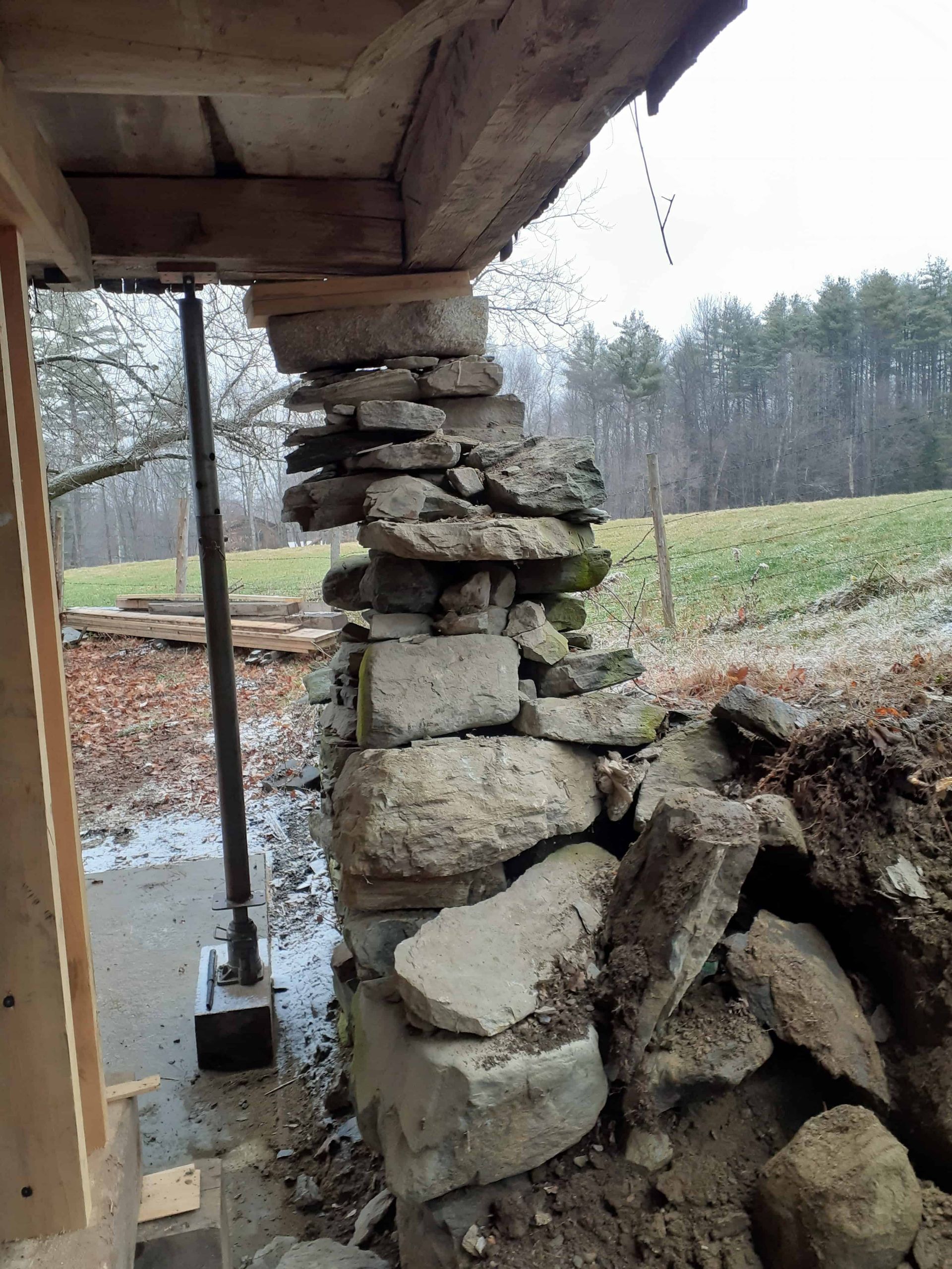 Beautiful Stone Foundation Restoration Project by Hideaway Restoration