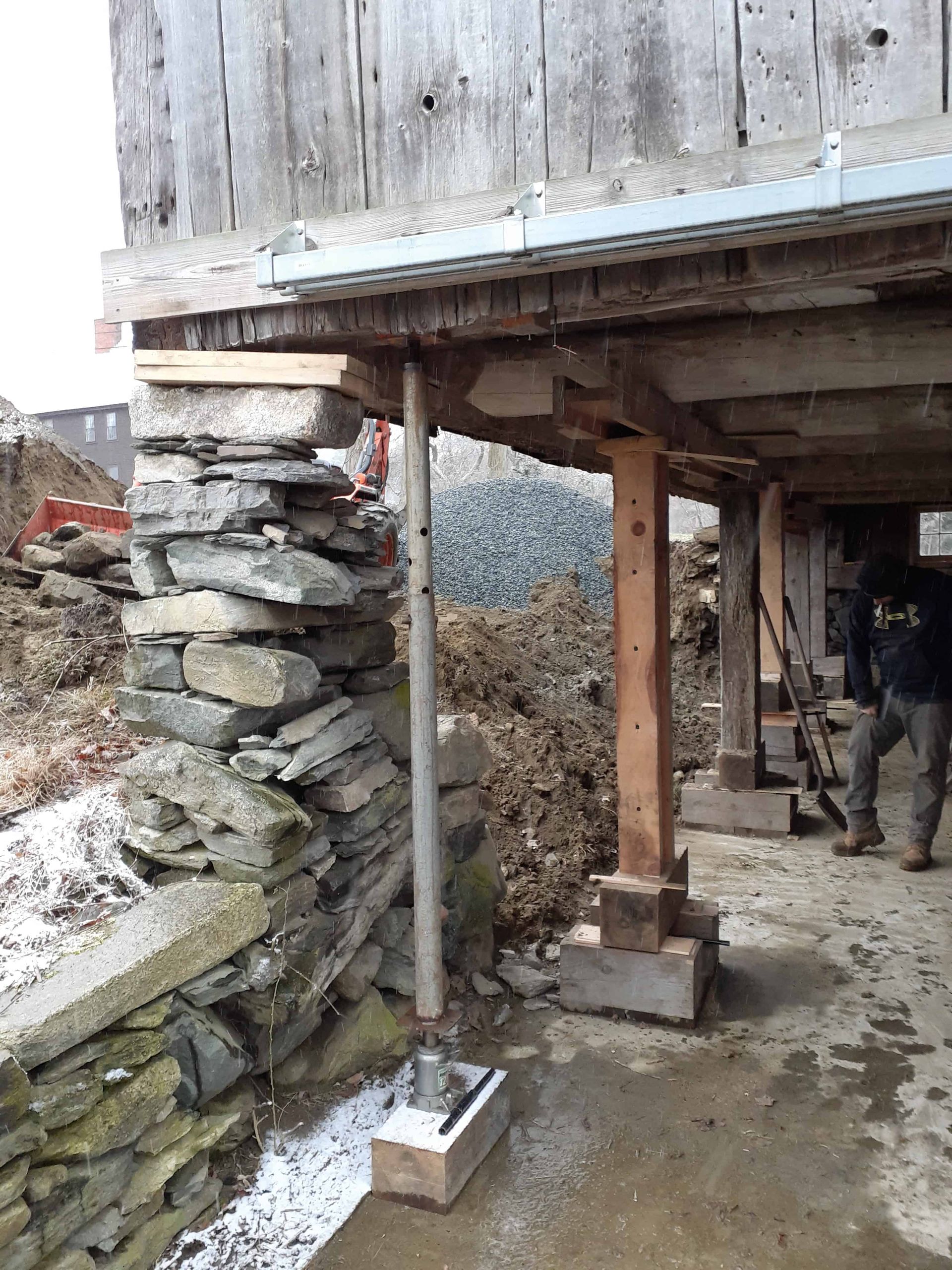 Beautiful Stone Foundation Restoration Project by Hideaway Restoration