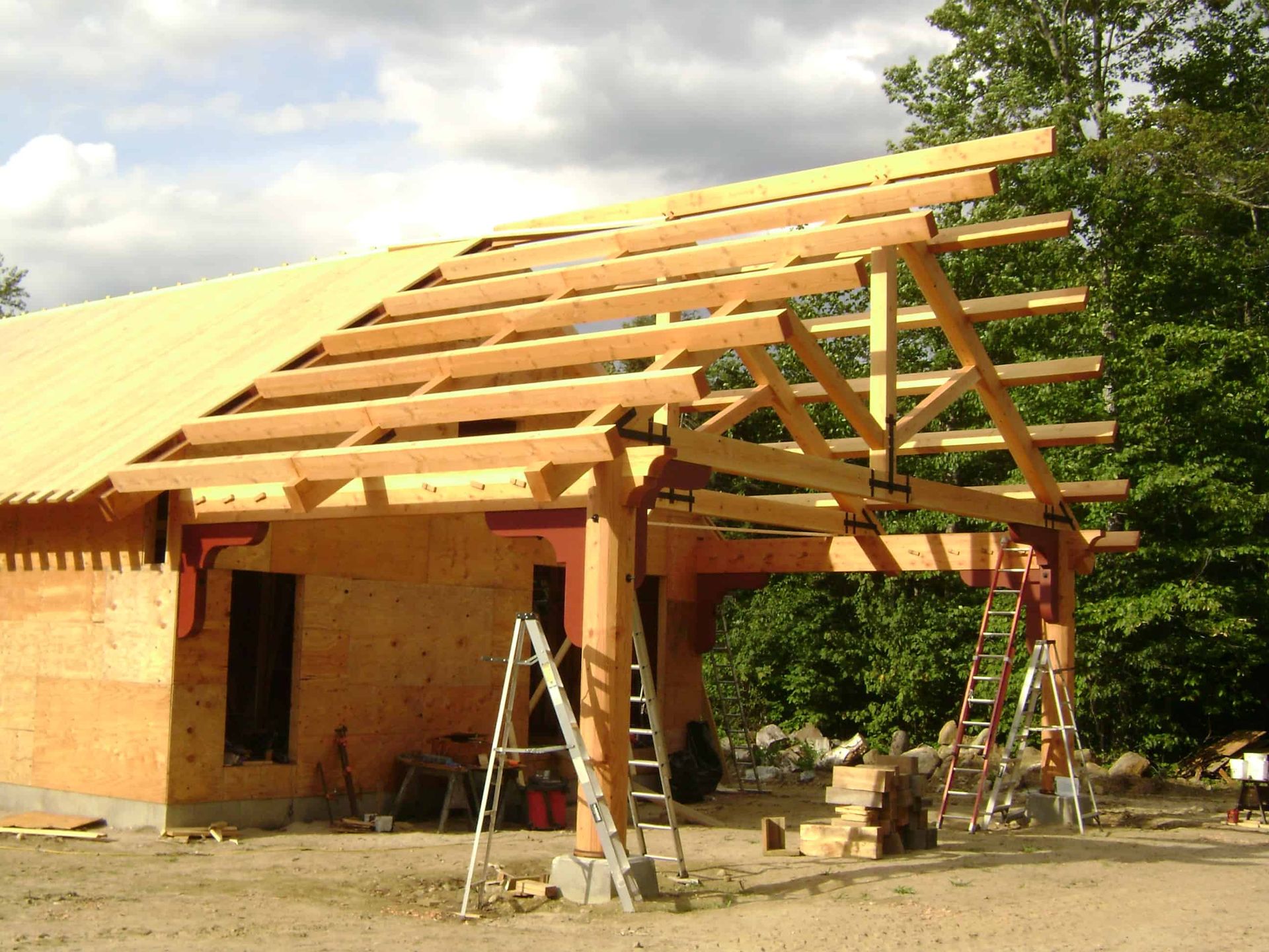 Okenga Timber Frame Building Project by Hideaway Restoration