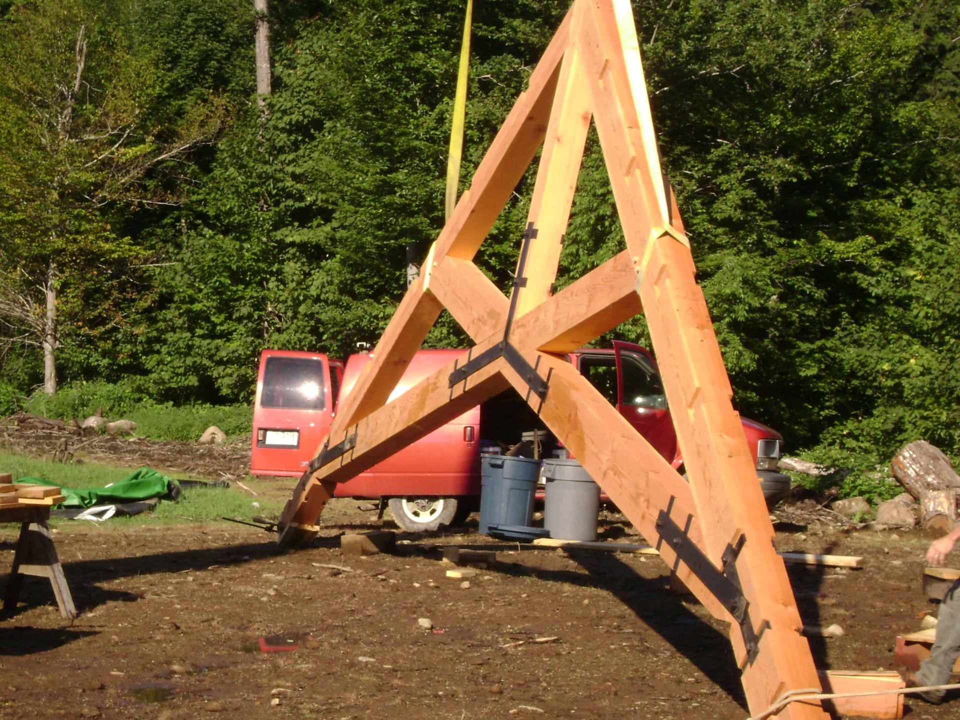 Okenga Timber Frame Building Project by Hideaway Restoration