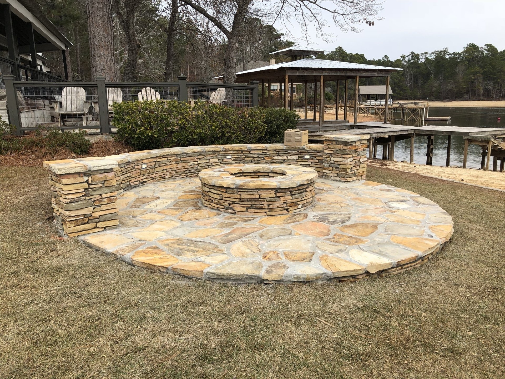 Fire Pit Design Construction | The Backyard Auburn Lake Martin Opelika
