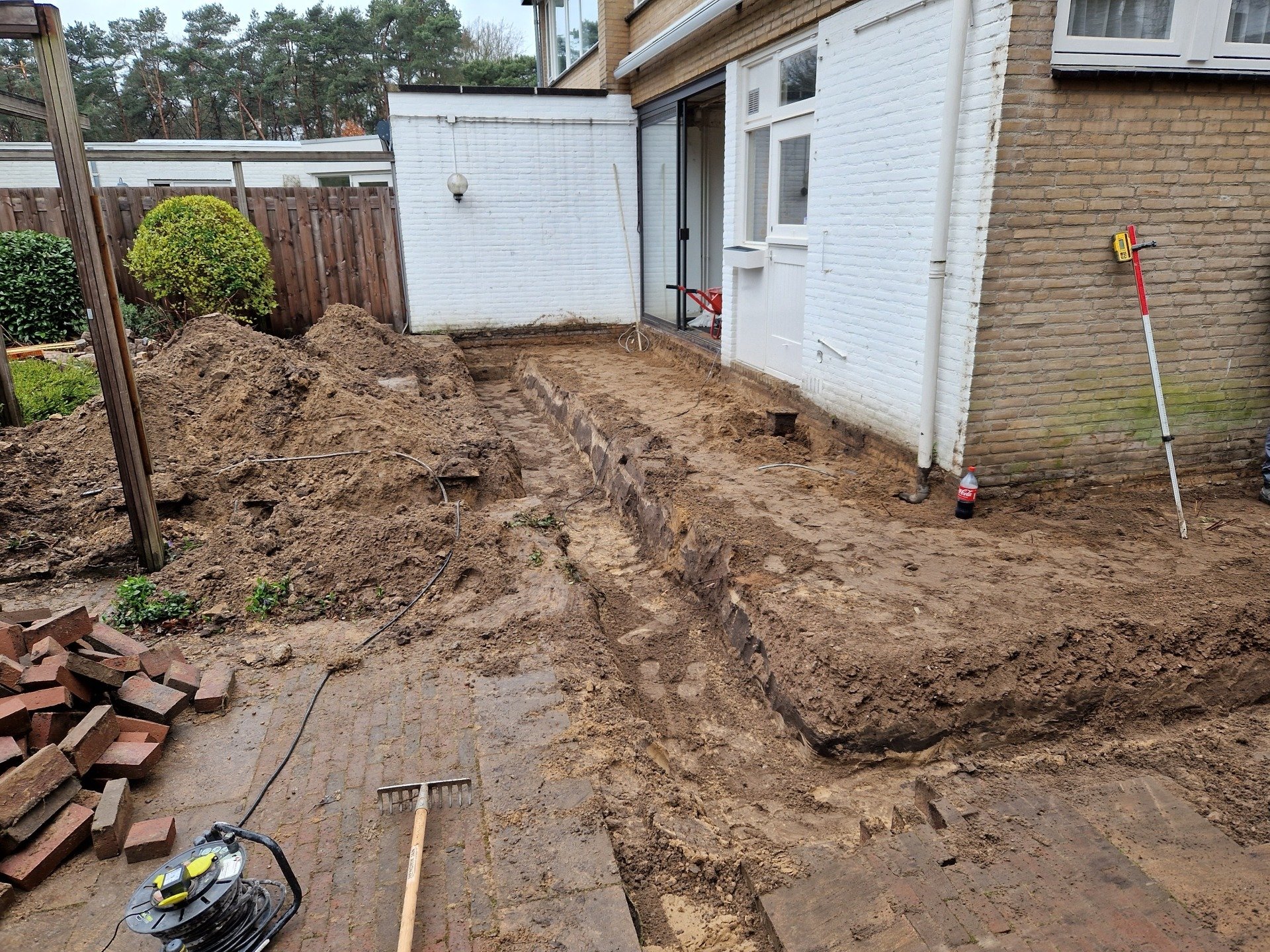 Fundering uitgraven in Rosmalen door Prinse van de Ven