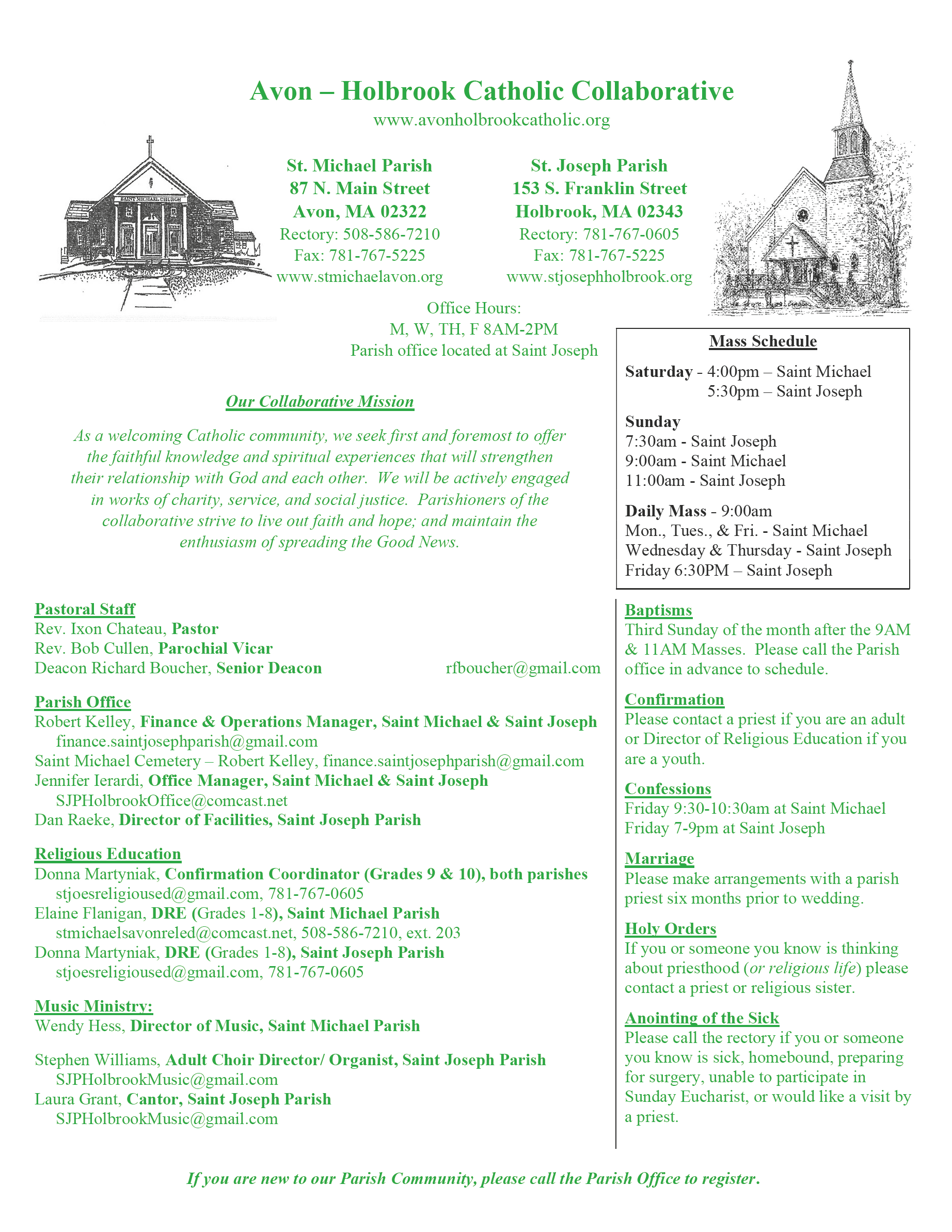 St. Joseph Parish: Welcome to St. Joseph Parish, Holbrook