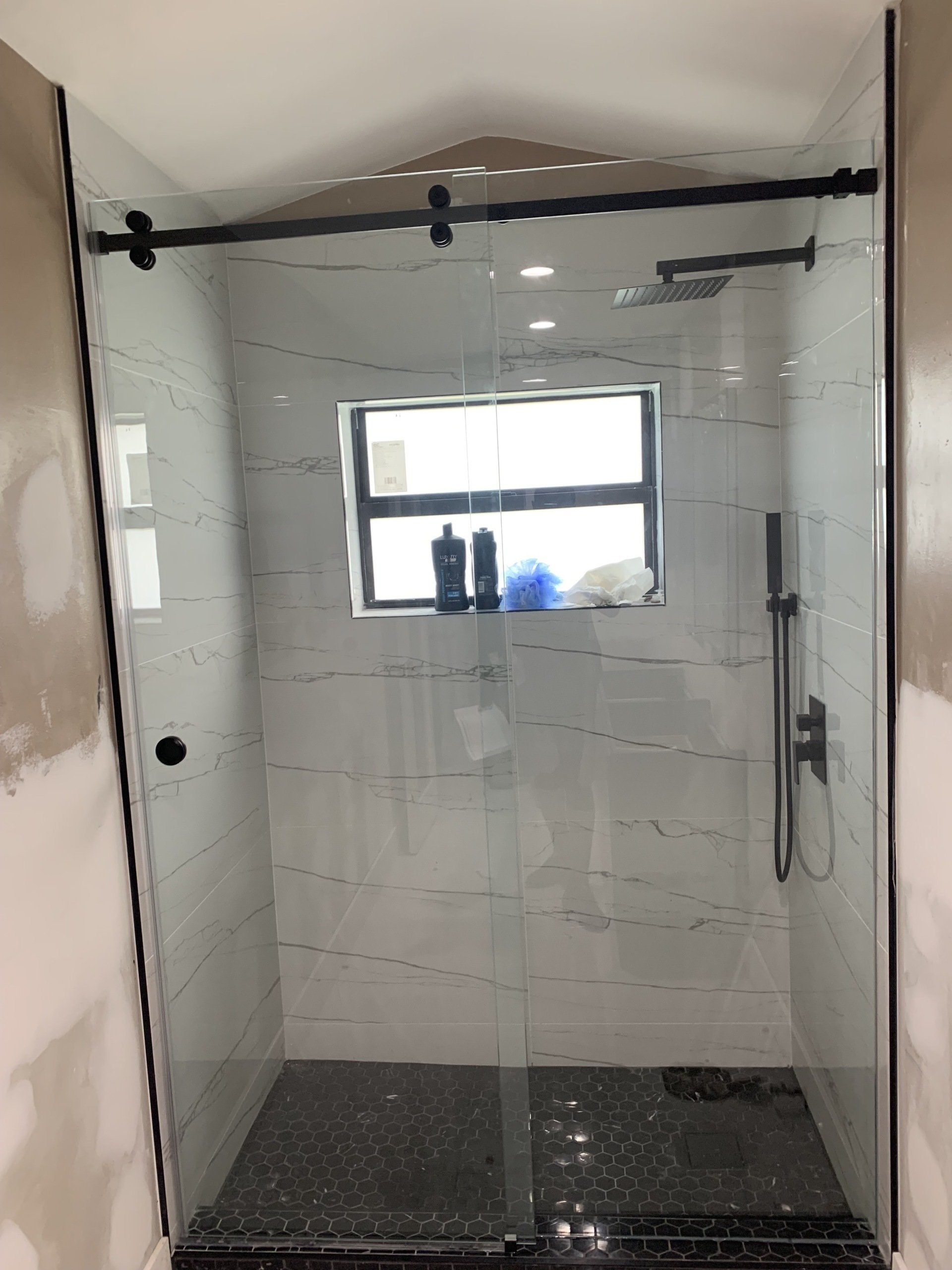 Frameless Barn Style Single Sliding Enclosure, Serenity Series ...