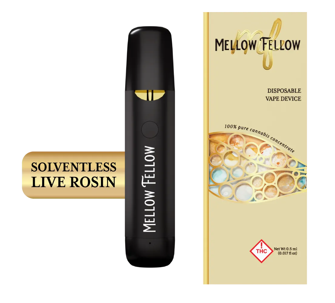 Mellow Fellow Live Rosin Solventless Disposable Vape