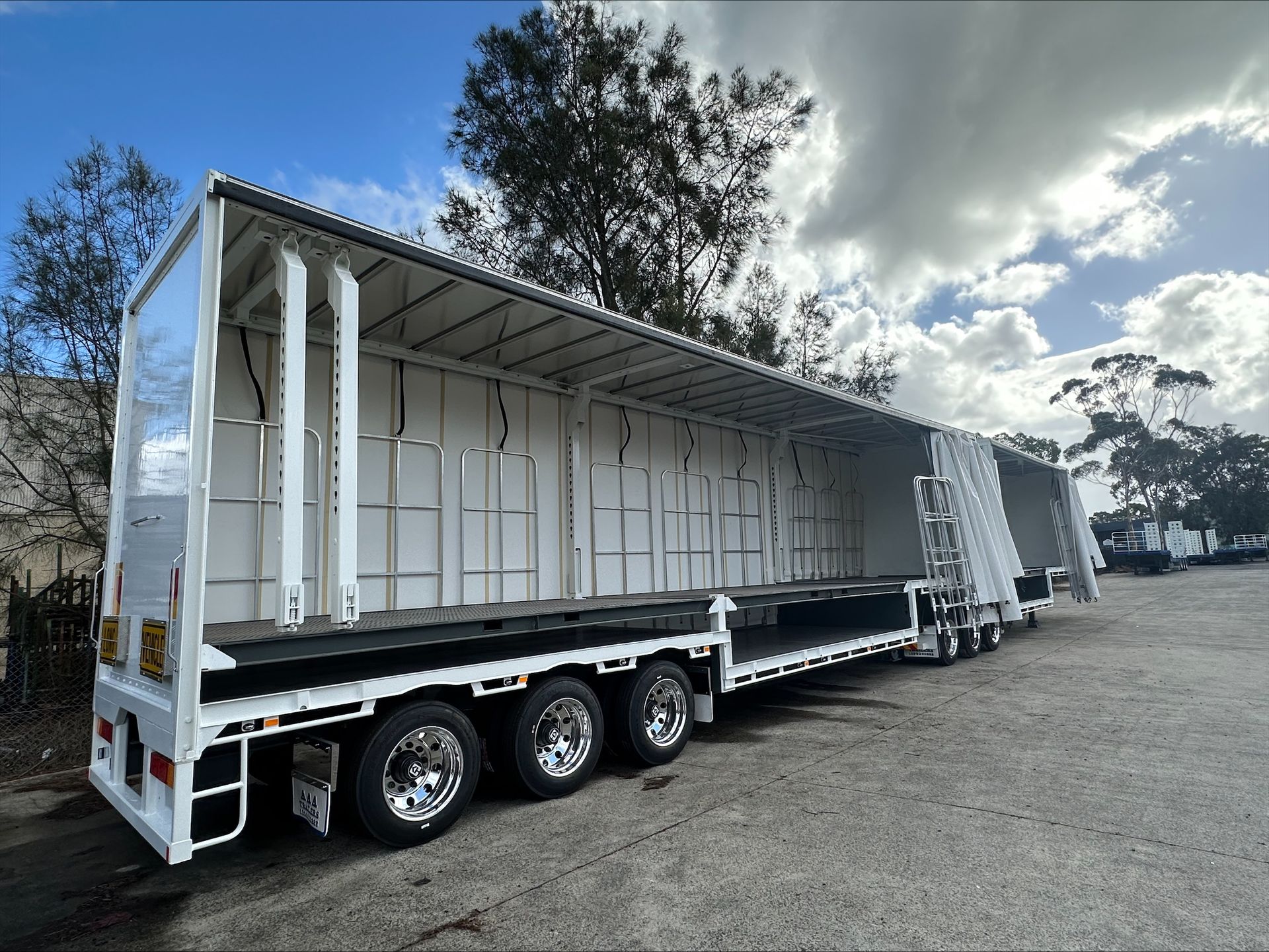 Double Drop Deck Curtain Sider B Trailer Aaa Trailers Brisbane