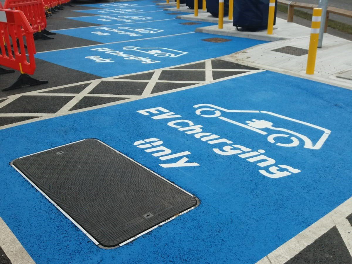 EV Charging bay marking | MRC Road Marking