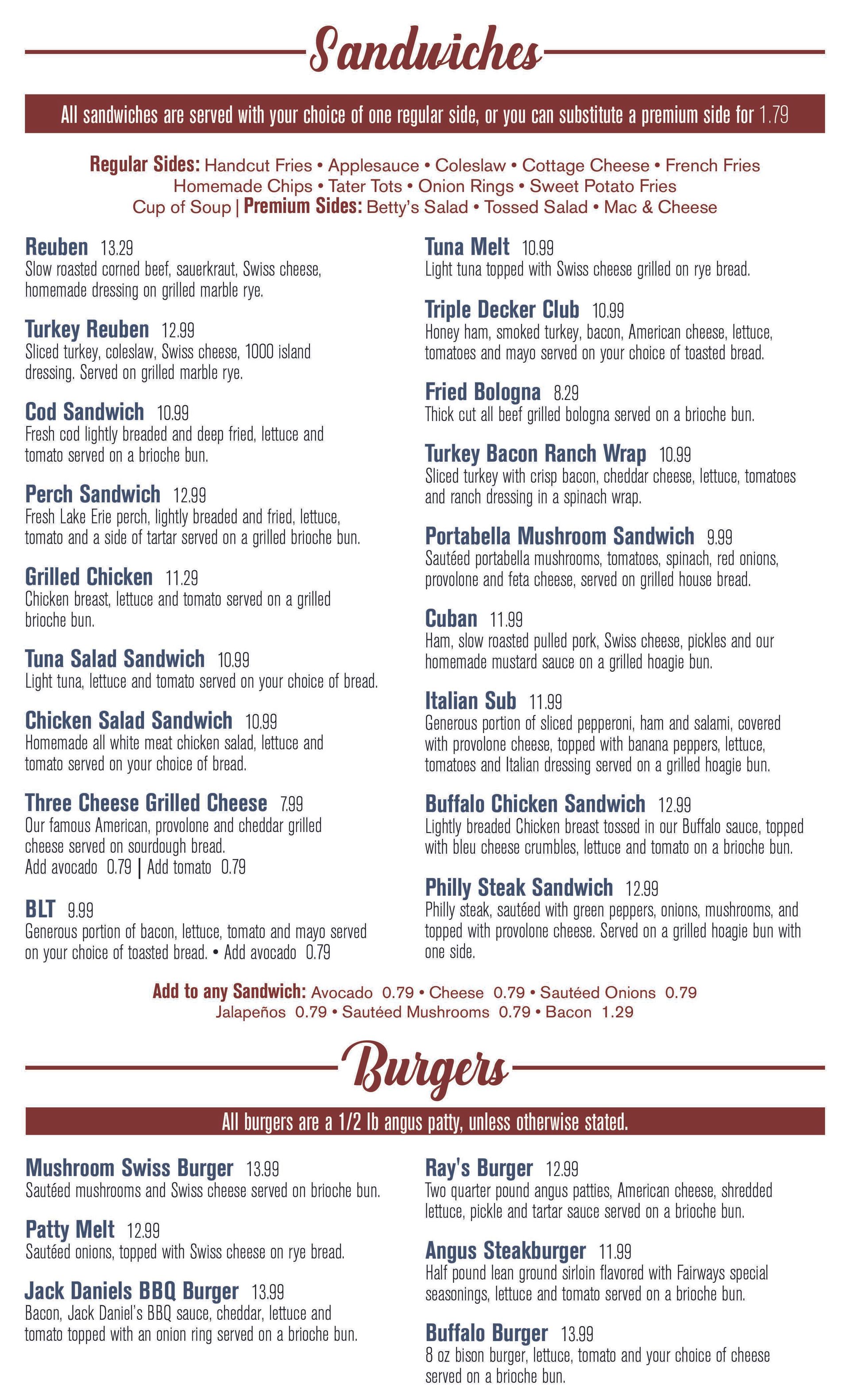 Menu | Toledo, OH | 419-517-4653